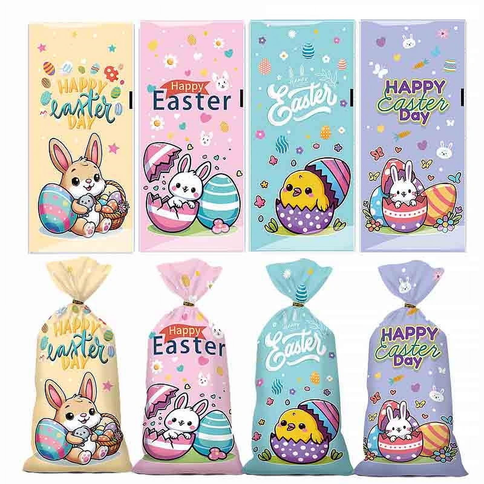 Darzheoy Easter Treat Bags, Easter Cellophane Treat Bags,50 PCS Easter ...