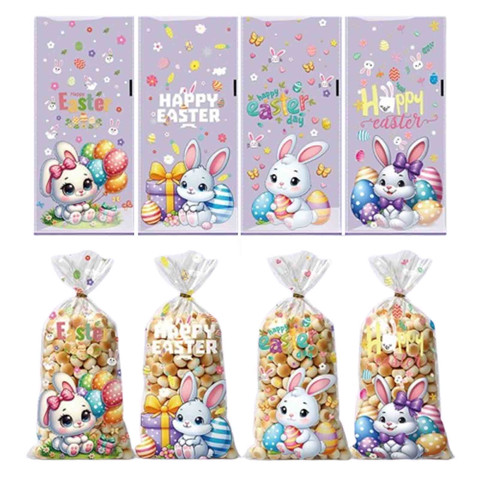 Darzheoy Easter Treat Bags, Easter Cellophane Treat Bags,50 PCS Easter ...