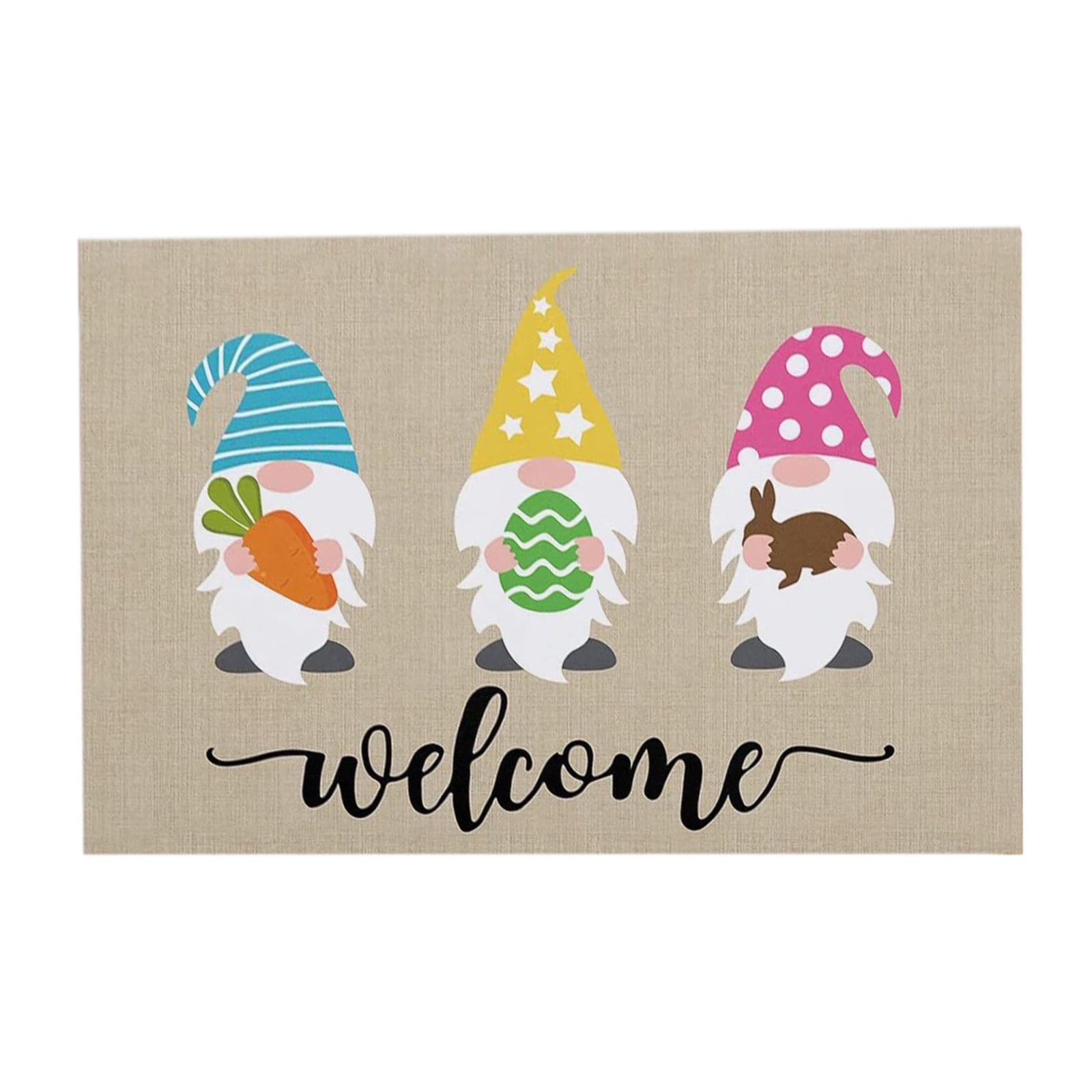 Darzheoy Easter Welcome Doormat Bunny Spring Indoor Outdoor Front Porch ...
