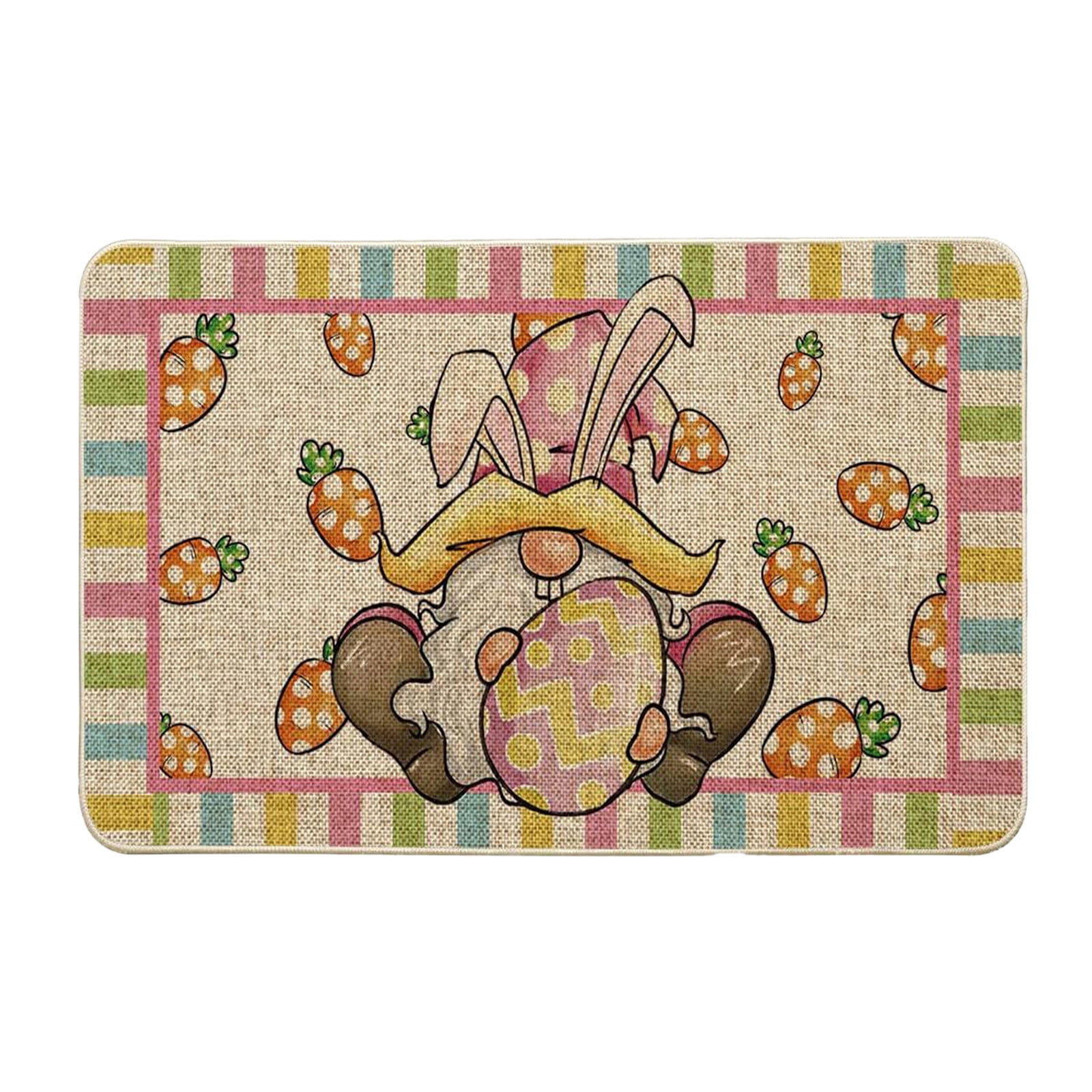 Darzheoy Easter Welcome Doormat Bunny Spring Indoor Outdoor Front Porch ...