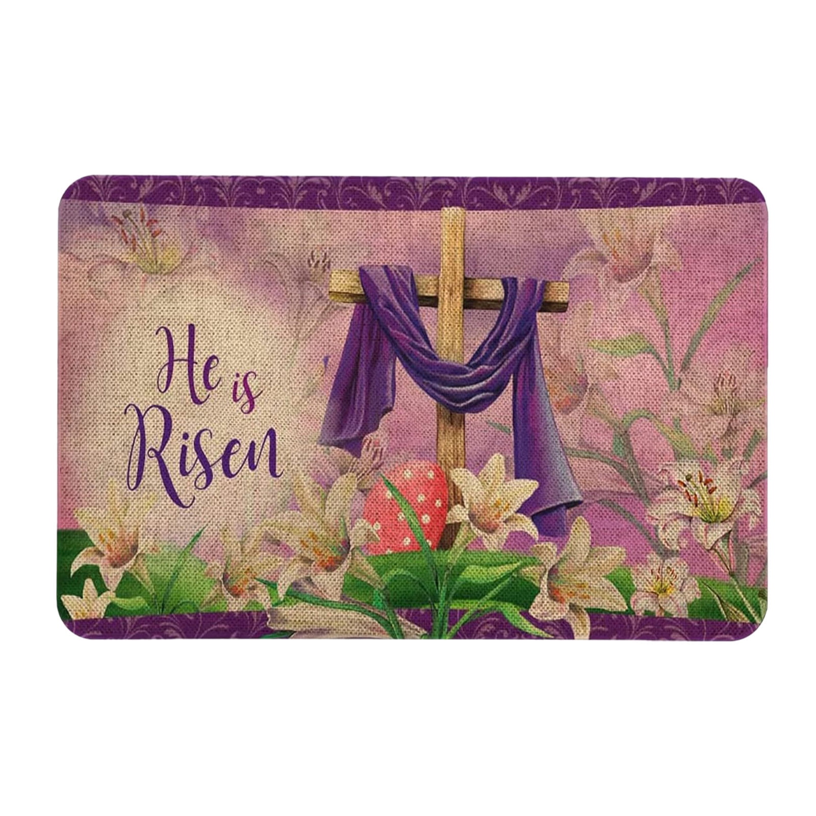 Darzheoy Easter Welcome Doormat Bunny Spring Indoor Outdoor Front Porch ...