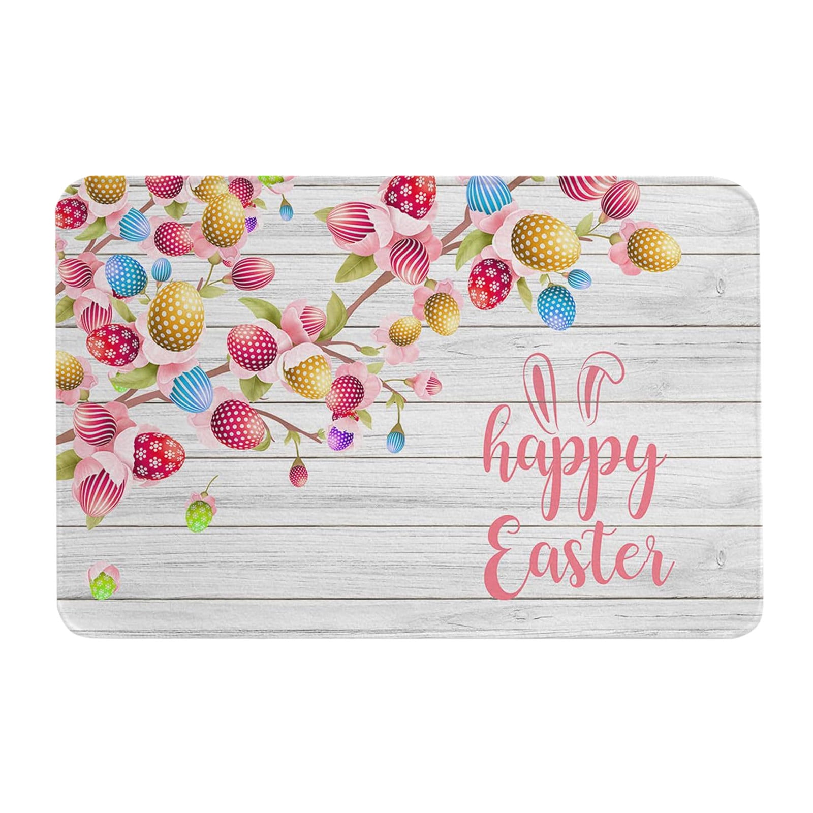 Darzheoy Easter Welcome Doormat Bunny Spring Indoor Outdoor Front Porch ...