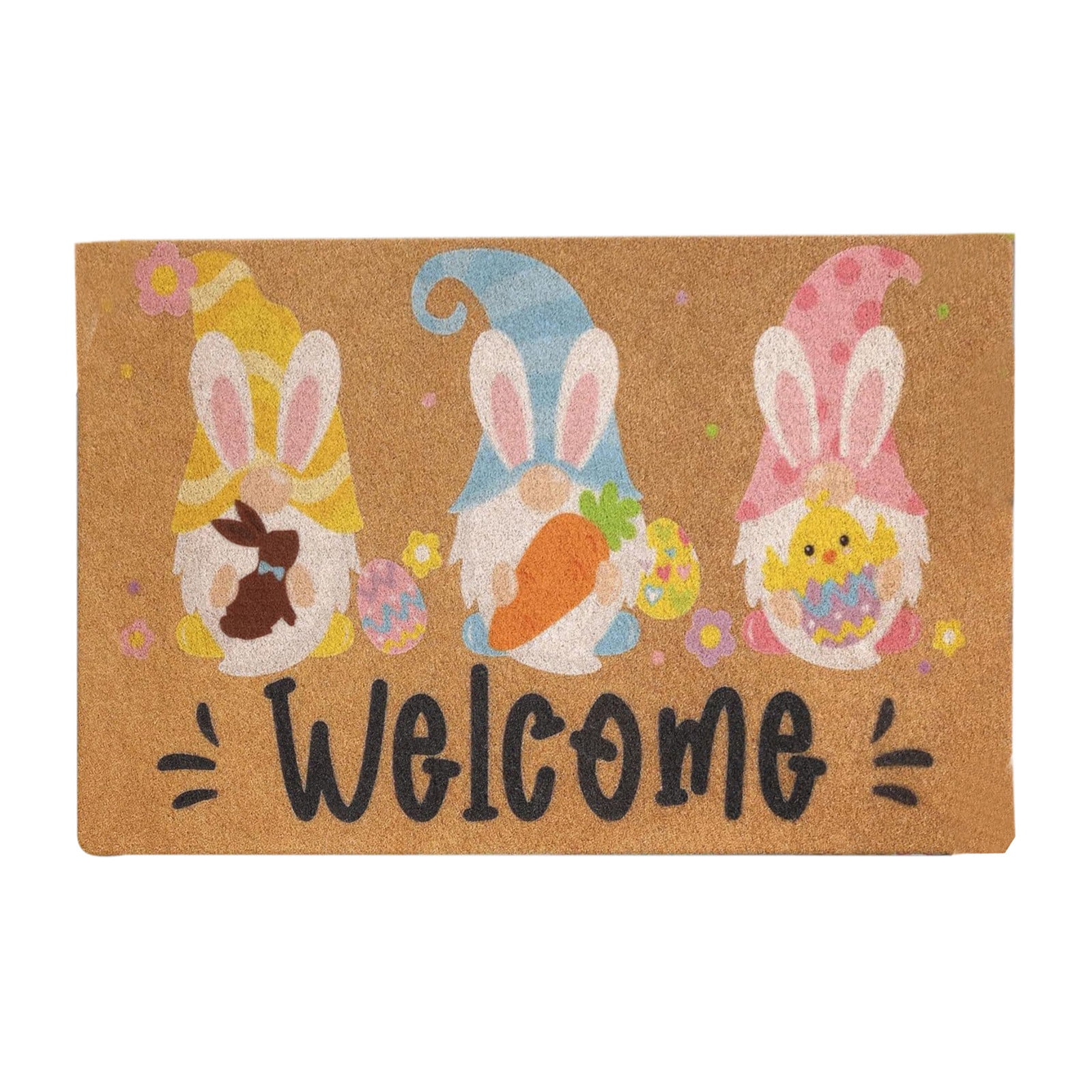 Darzheoy Easter Welcome Doormat Bunny Spring Indoor Outdoor Front Porch ...