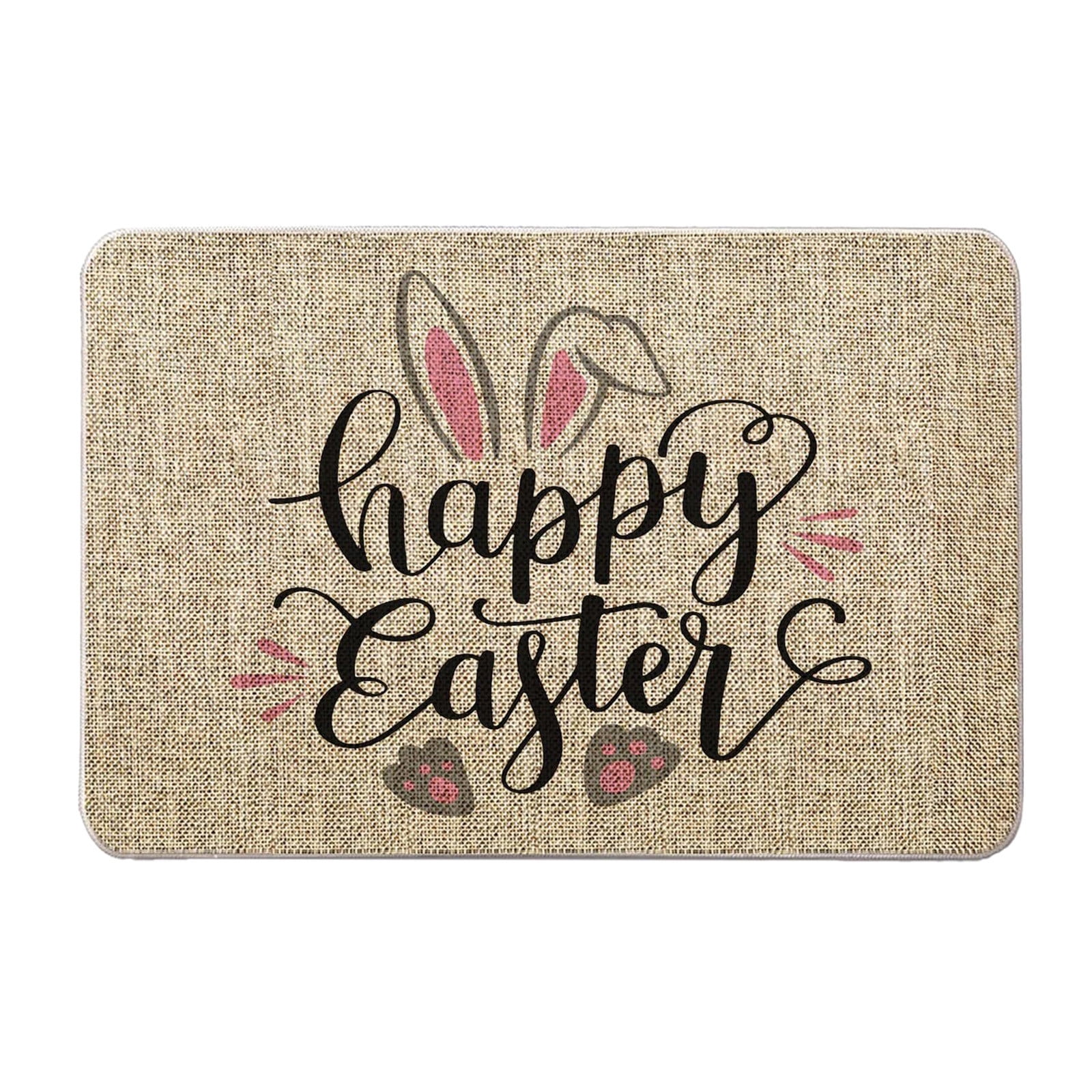 Darzheoy Easter Welcome Doormat Bunny Spring Indoor Outdoor Front Porch ...