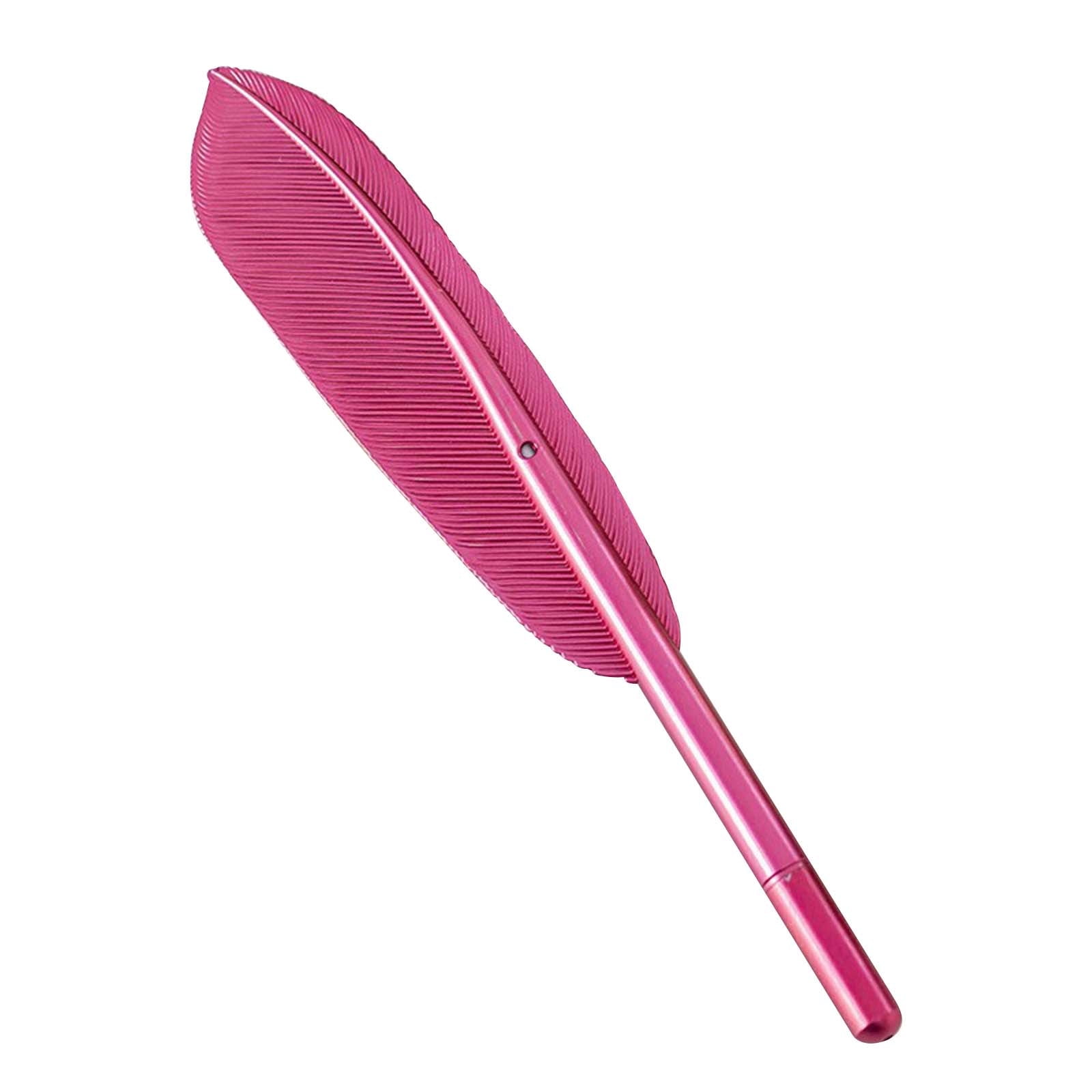 Darzheoy Feather Ballpoint Pens Black Ink Natural Feather Quill ...