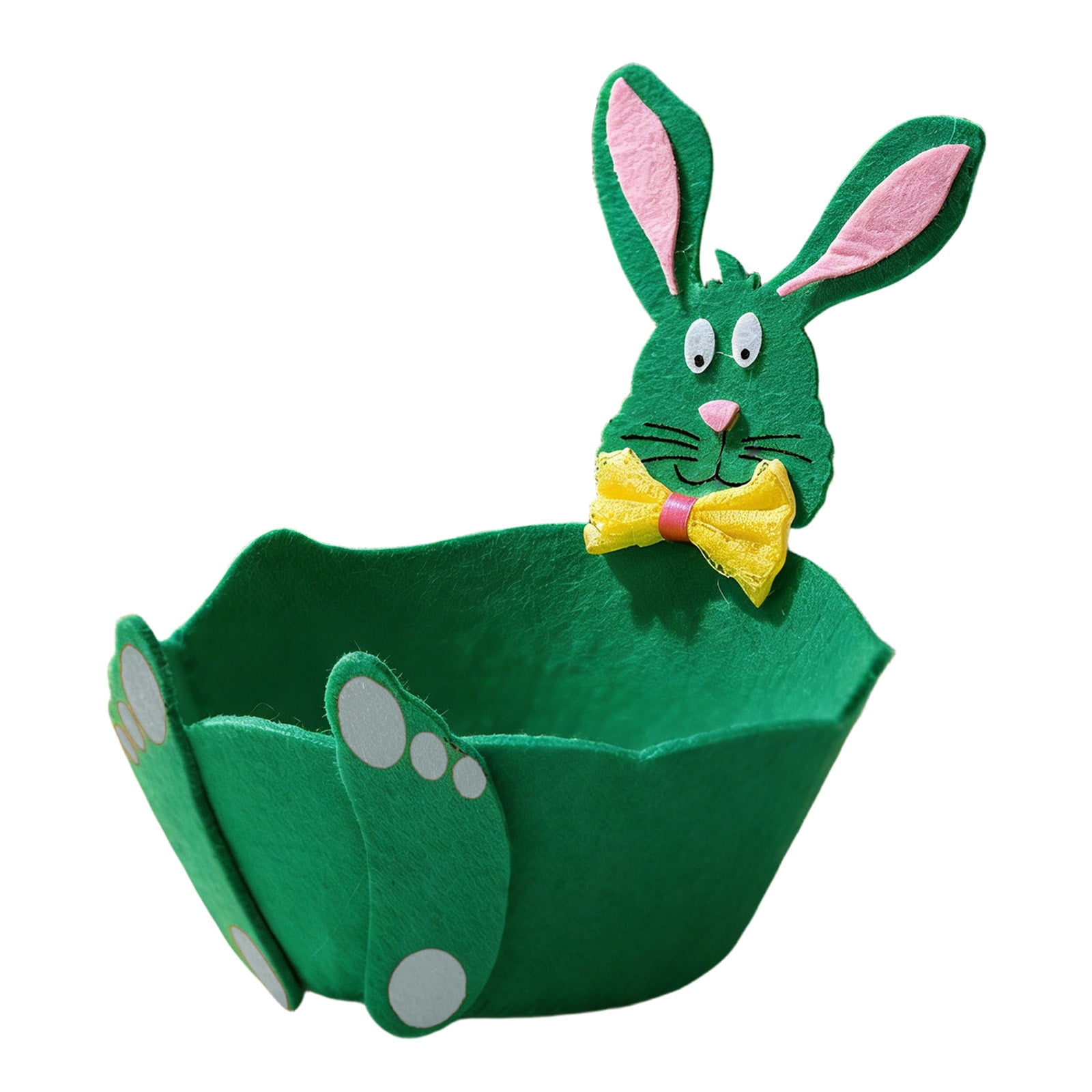 Darzheoy Felt Easter Bunny Storage Basket for Home Organization ...