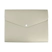 File Folder, PU Leather A4 Document Holder File Organizer Filing ...