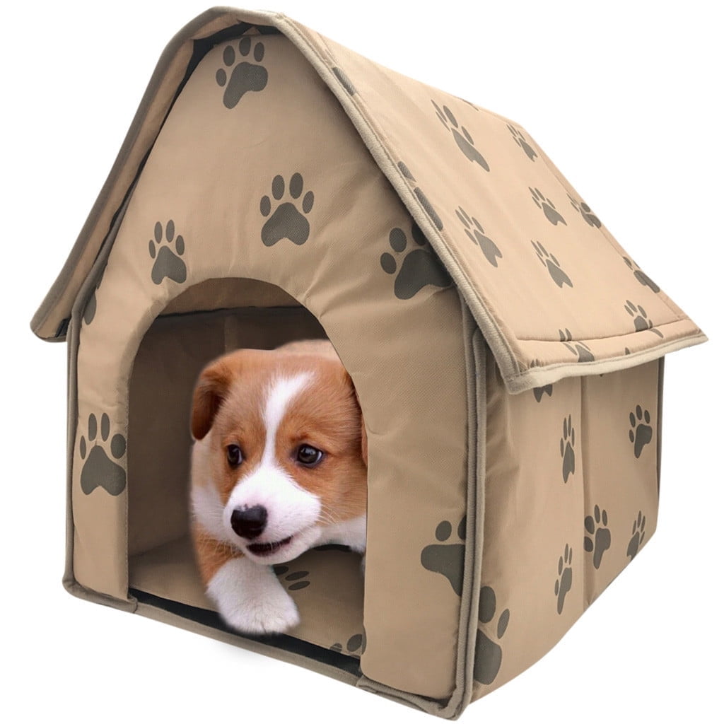 Darzheoy Foldable Dog House Kennel Bed Mat for Indoor Pets, Enclosed ...
