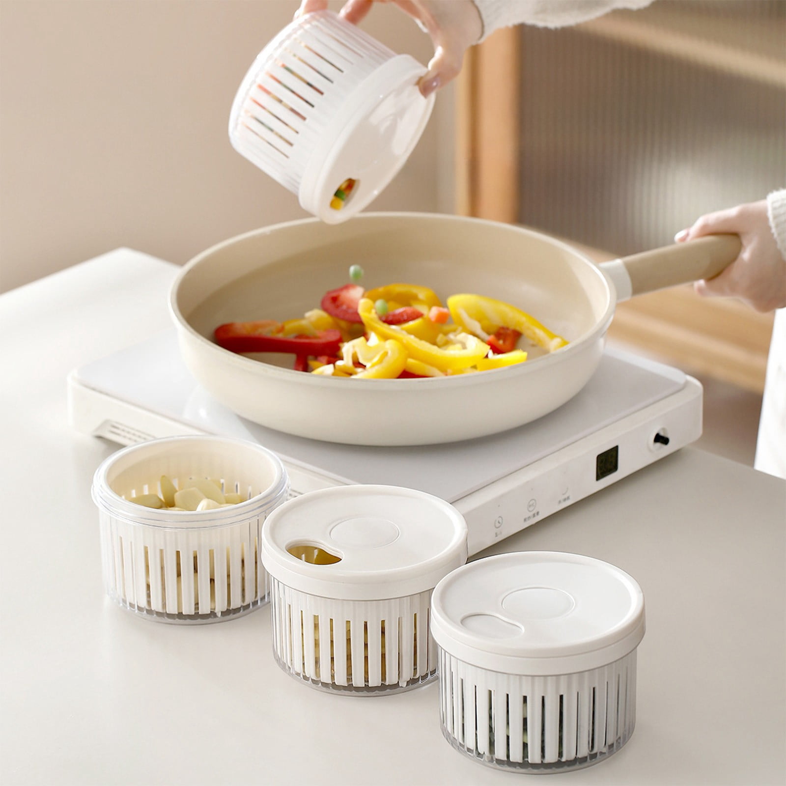 Darzheoy Food Storage Container, Kitchen Ingredient Storage Box with ...