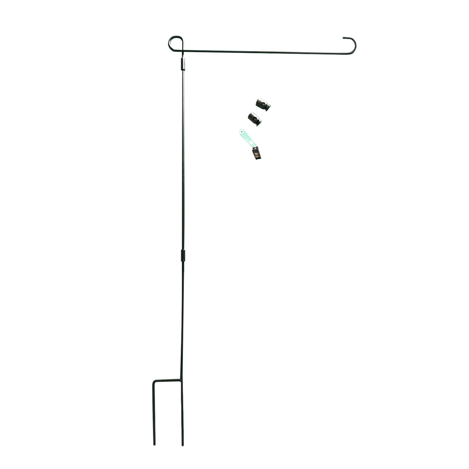 Elainilye Garden Flag Stand Metal Flag Pole Holder, Weather-Proof Paint ...