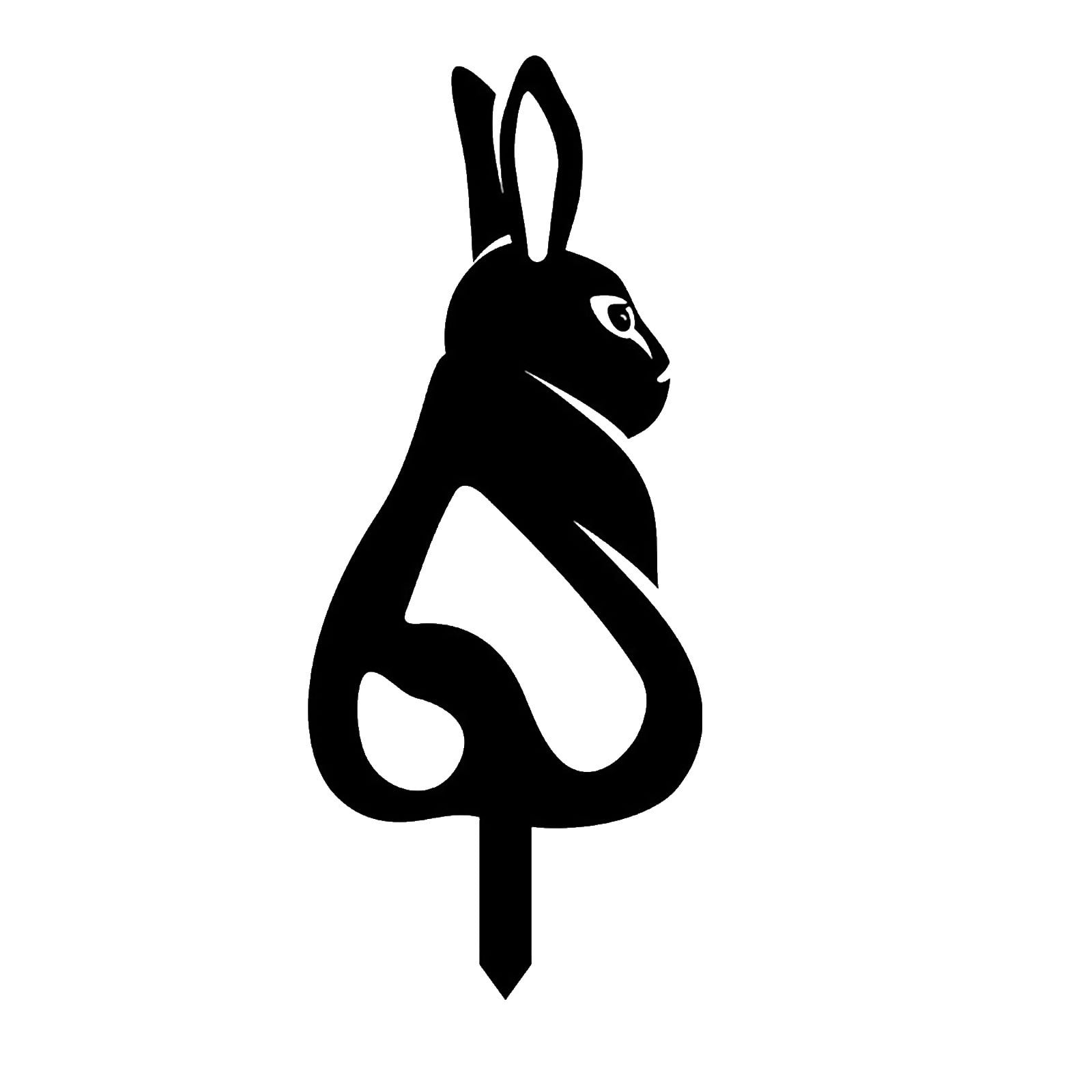 Darzheoy Garden Metal Rabbit Yard Art, Easter Decorations Outdoor ...