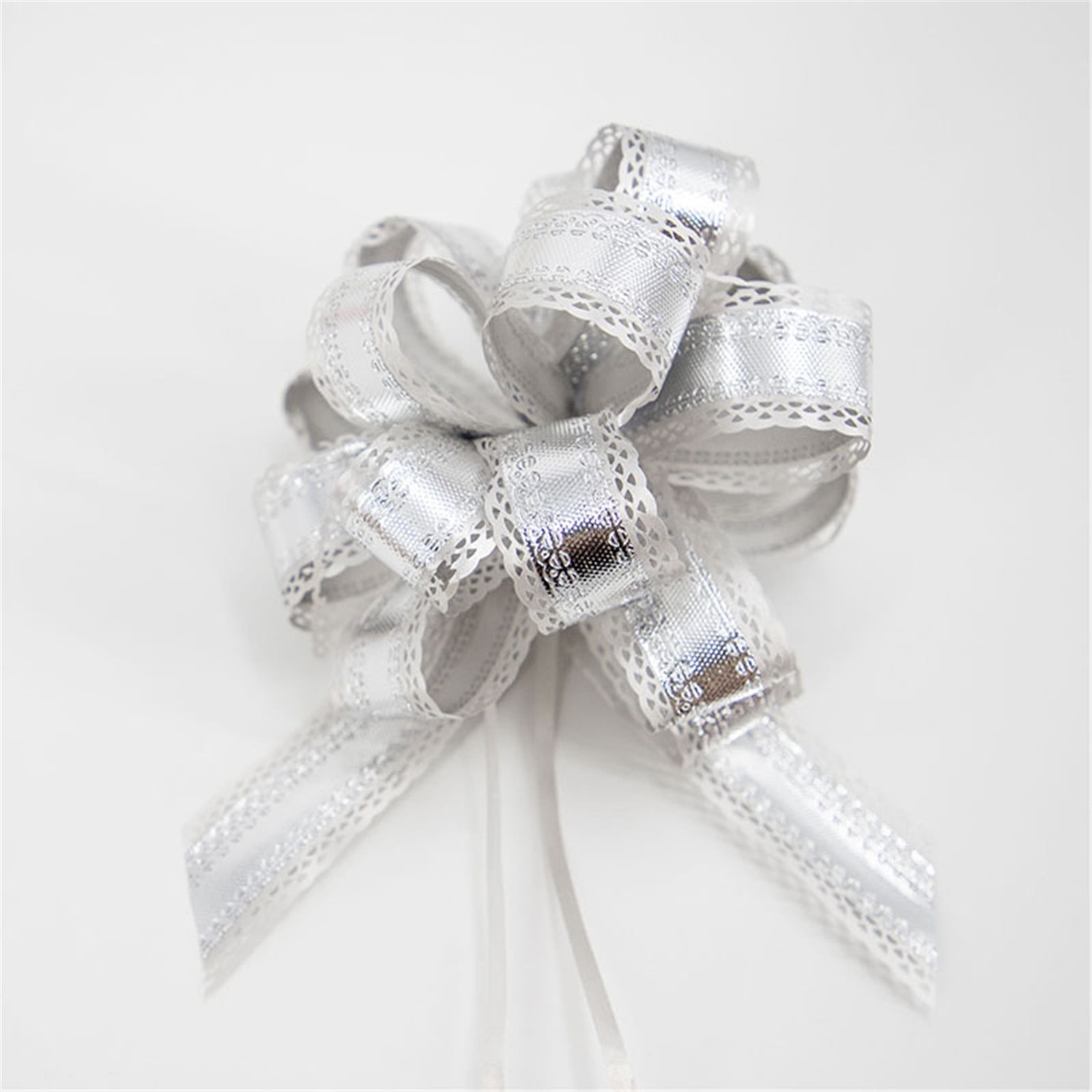 Elainilye Gift Pull Bows, 2Pcs Pull Bows for Gift Baskets, Wide Ribbon ...