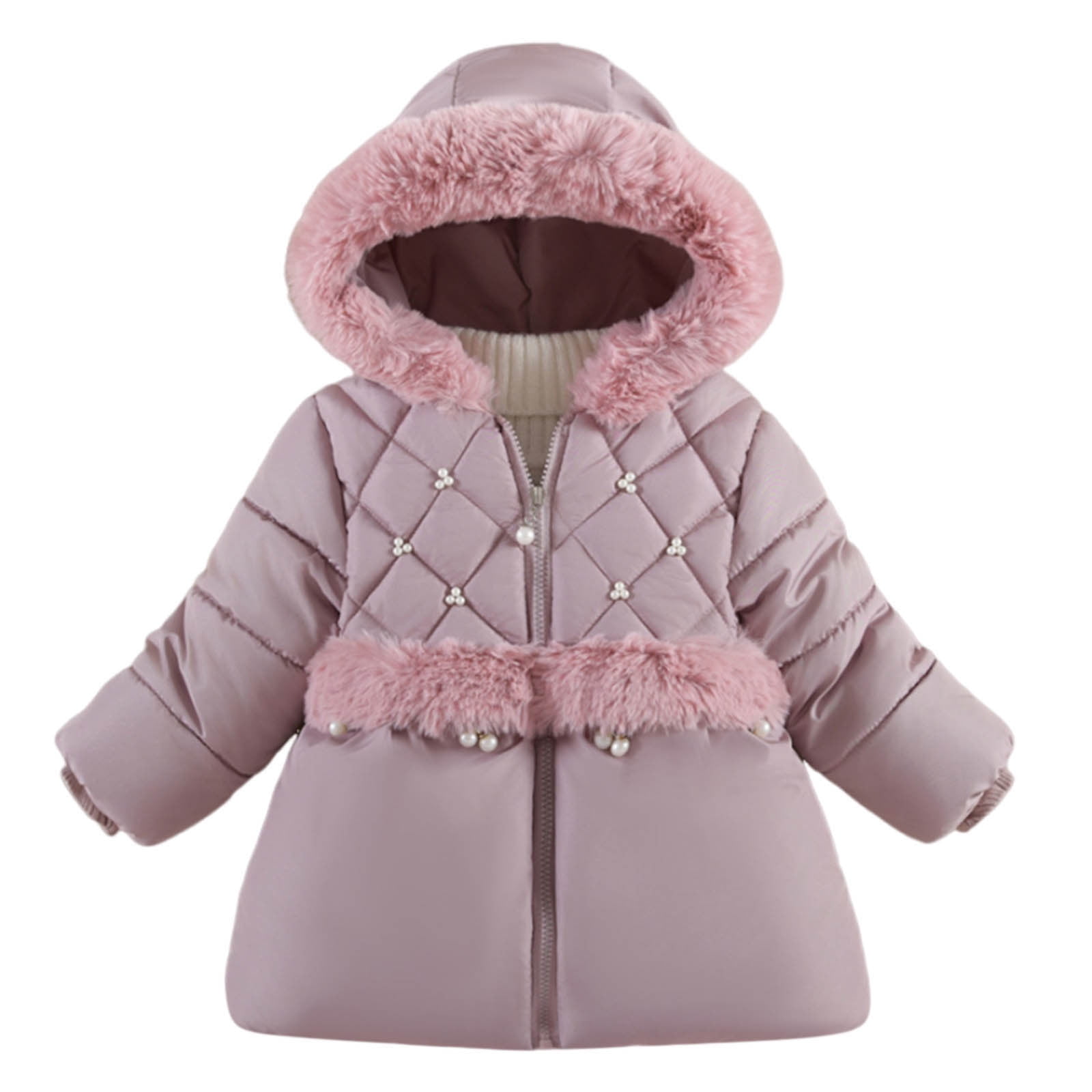 Darzheoy Girl Winter Coats Heavyweight Hooded Puffer Jacket Kid Parka Fleece Snow Outwear ...
