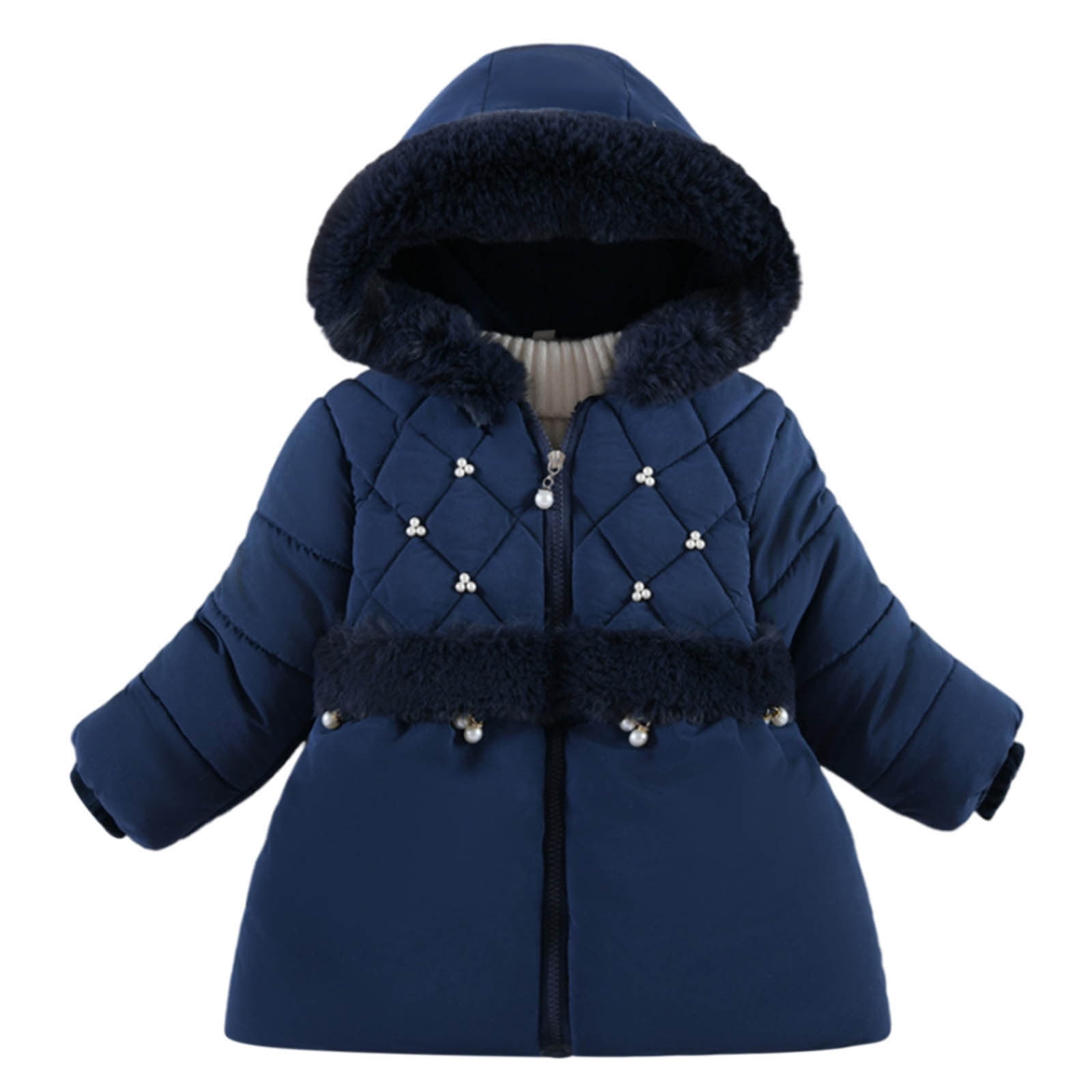 Darzheoy Girl Winter Coats Heavyweight Hooded Puffer Jacket Kid Parka Fleece Snow Outwear ...