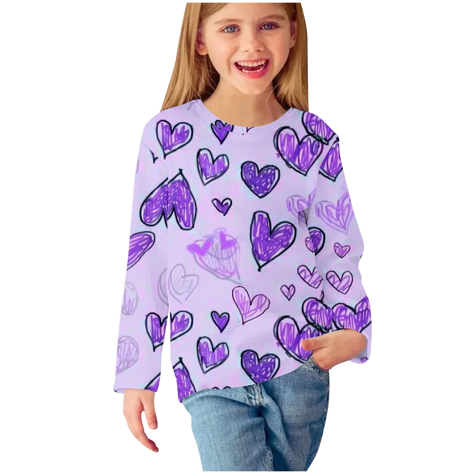 Darzheoy Girls Boys Sweatshirt Fall Outfit Kids Comfy Sweaters Pullover ...