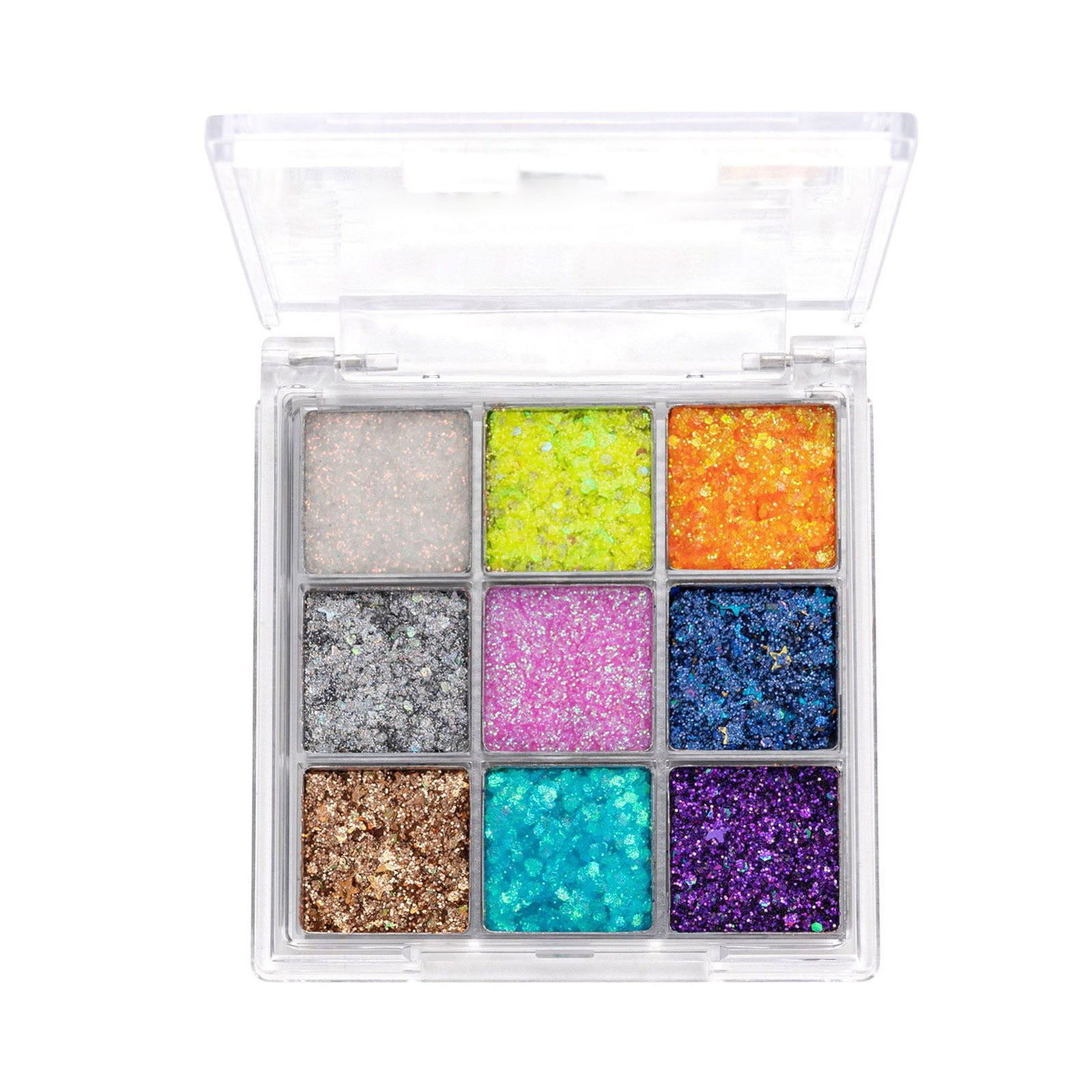 Darzheoy Glitter Eyeshadow Palette Makeup 9 Colors Body Glitter Glue ...