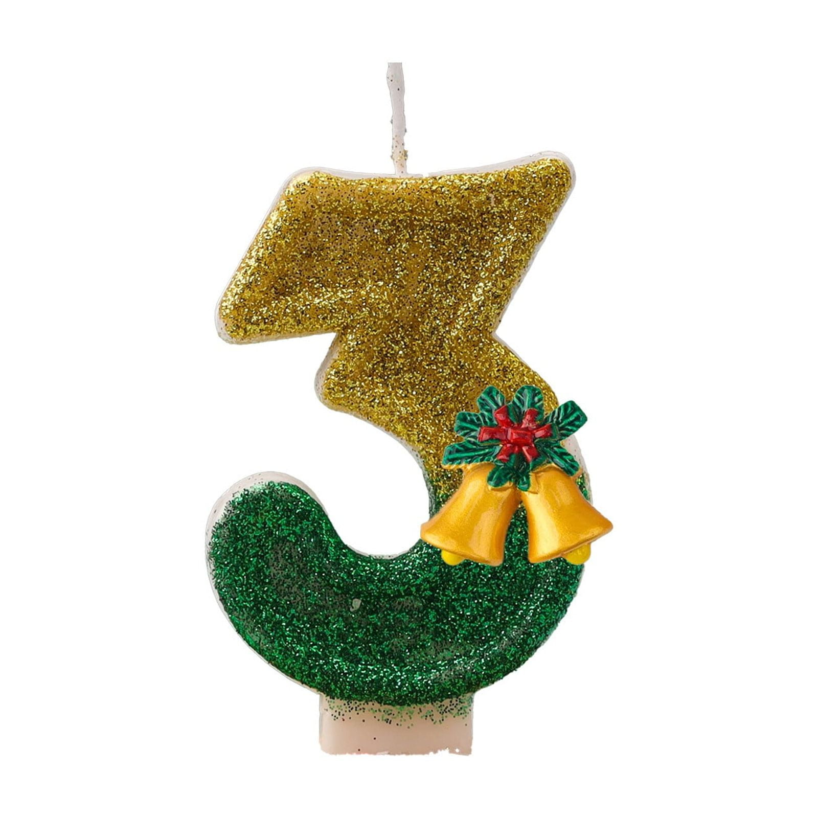 Darzheoy Gold Glitter Number Birthday Candle, Cake Topper Decoration ...