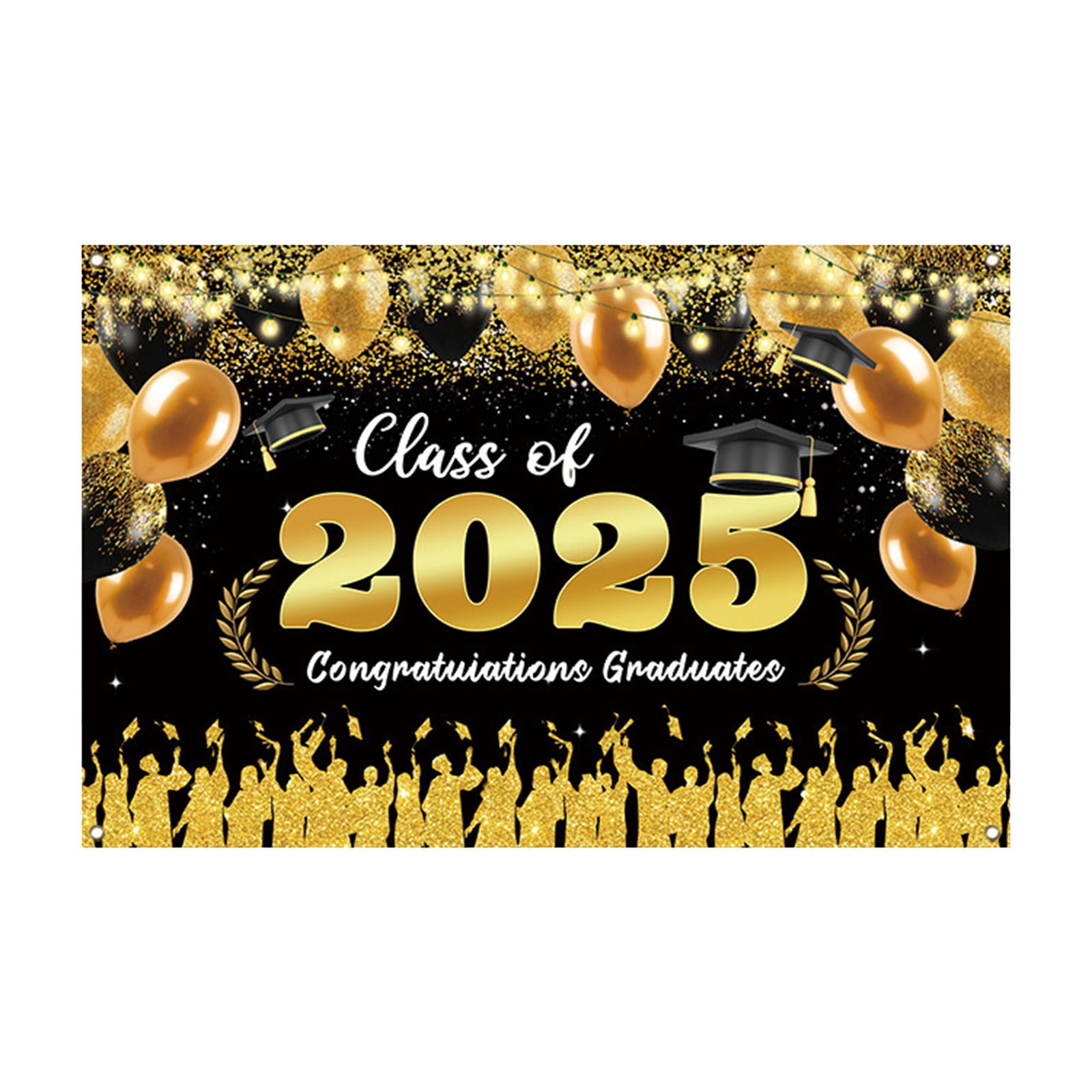 Darzheoy Graduation Banner 2025 Black and Gold Graduation Party ...