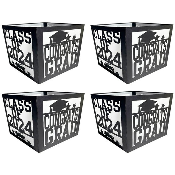 Darzheoy Graduation Card Box Holder, 4Pcs Congrats Grad Foldable ...