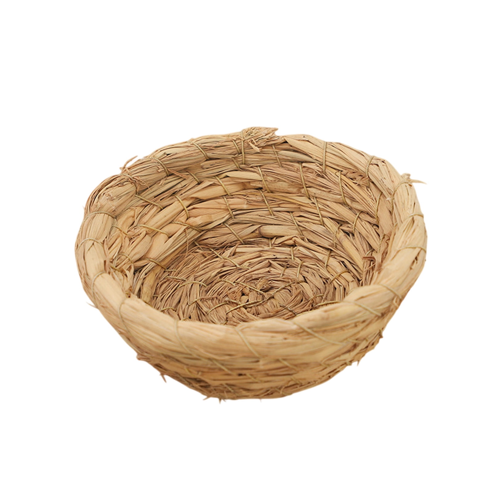 Darzheoy Handmade Woven Flat Base Straw Bird Nest Breeding Nest Hatch ...
