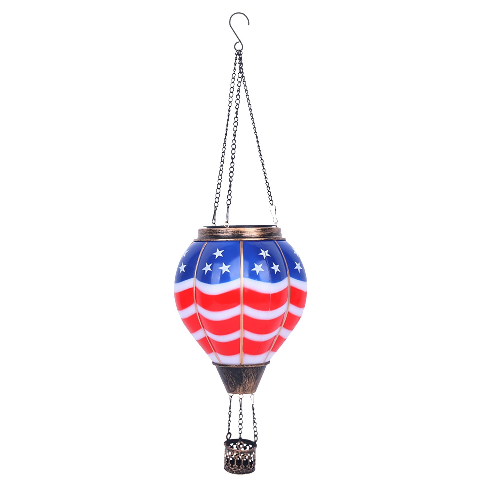 Darzheoy Hot Air Balloon Solar Lantern, Flickering Flame Hanging Solar ...