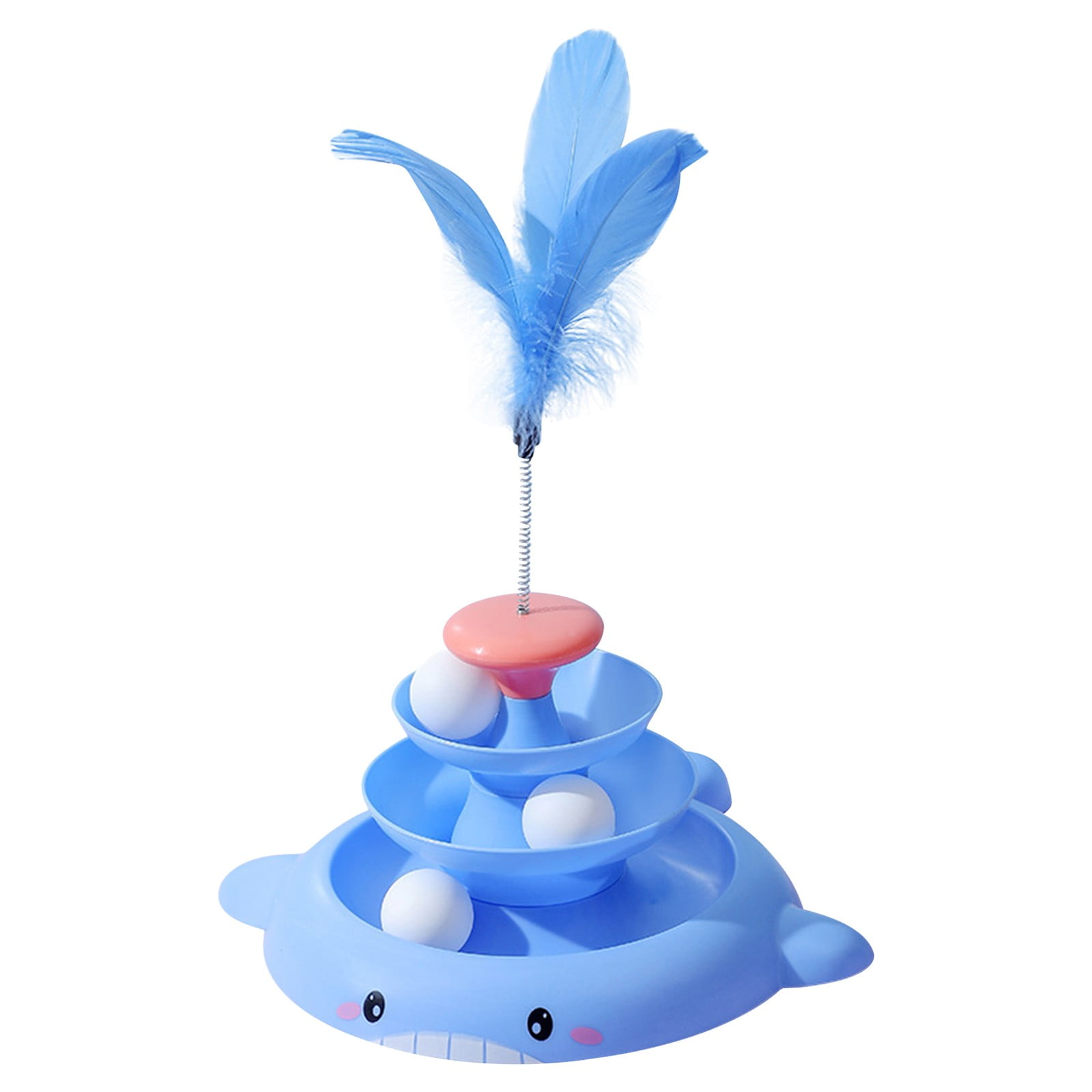 Darzheoy Interactive Cat Toys for Indoor Cats, 4 Level Turntable Kitten ...