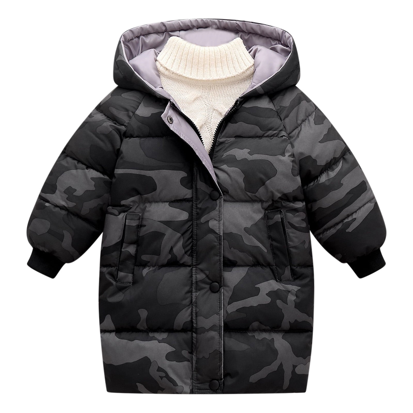 Darzheoy Kids Boy's Winter Coat Fleece Lined Waterproof Jacket Puffy ...