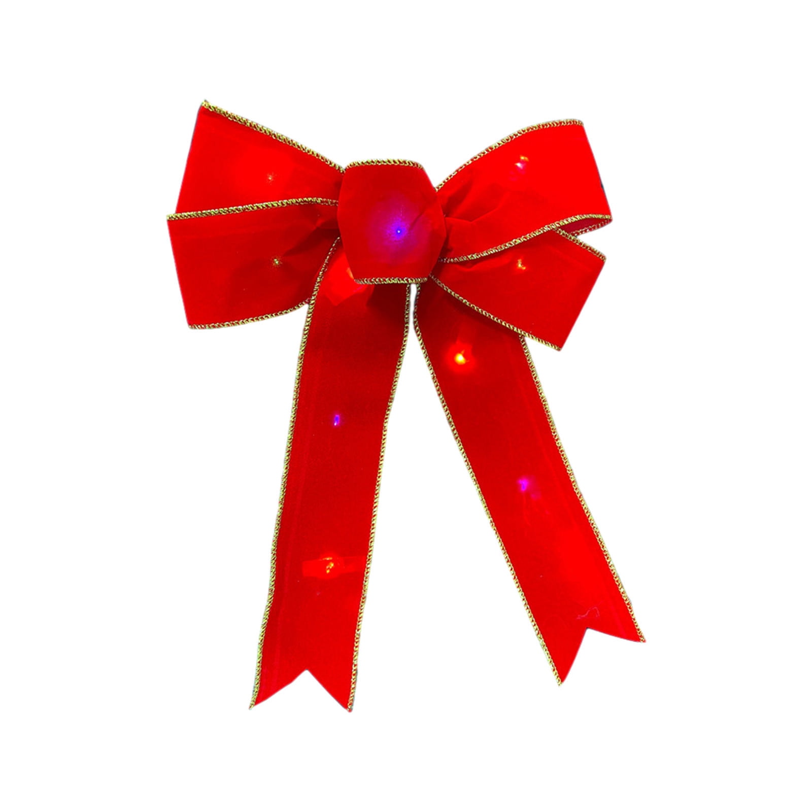 Darzheoy Large Christmas Bows LED Christmas Wreath Bows Red Velvet Bows ...