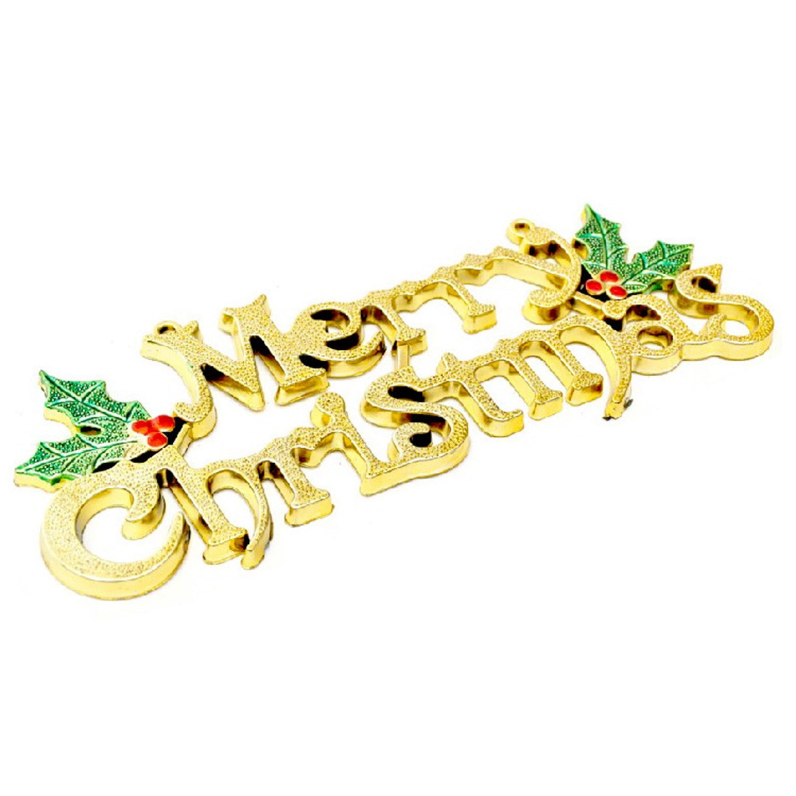 Darzheoy Merry Christmas Signs Decorative Glittery Hanging Signs Gold ...