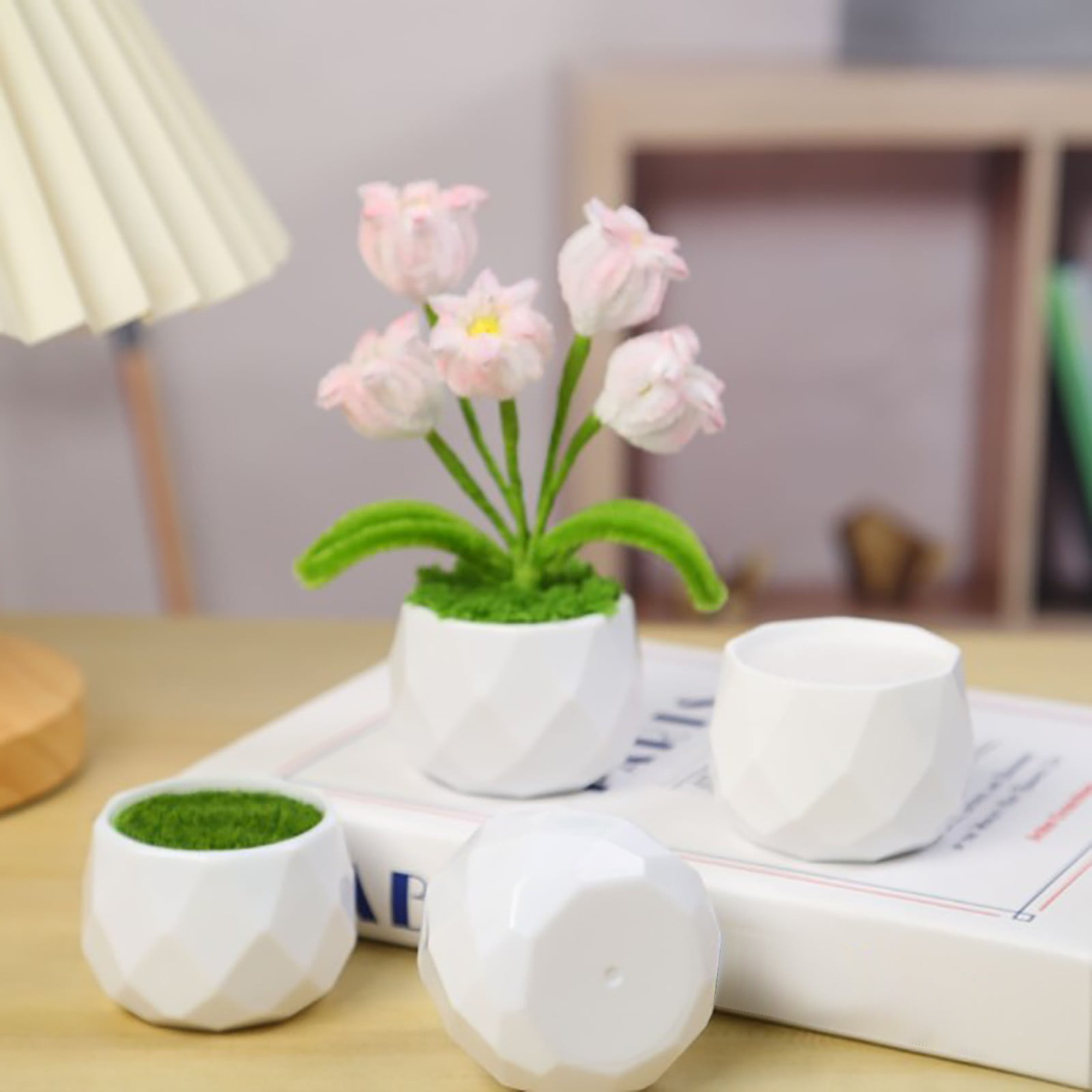 Darzheoy Mini Flower Pots, Small Plastic Planters for Succulents and ...