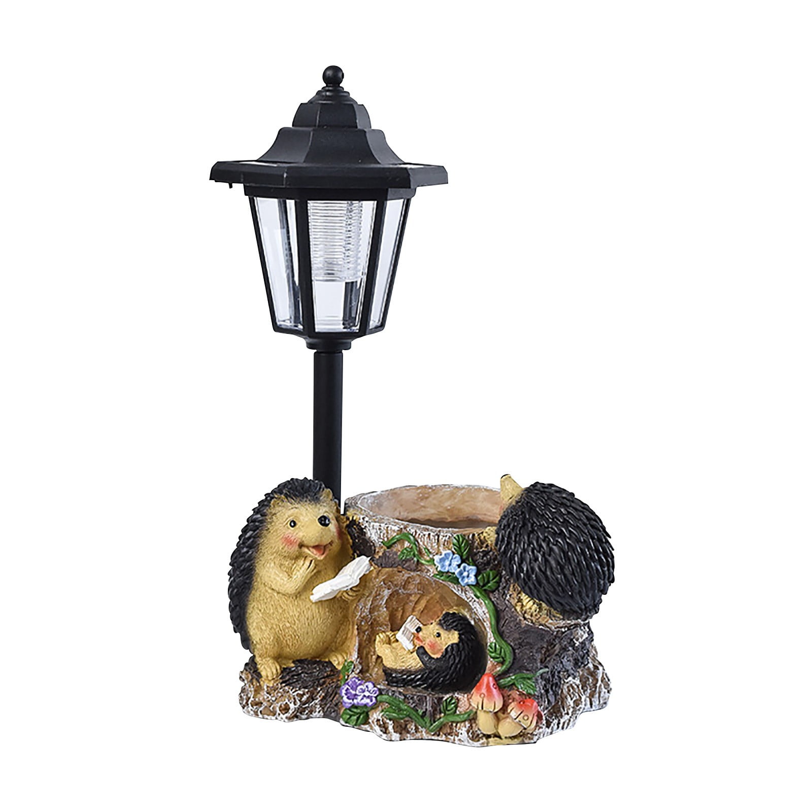 Darzheoy Outdoor Hedgehogs Statues Solar Sculptures with Solar Lights ...