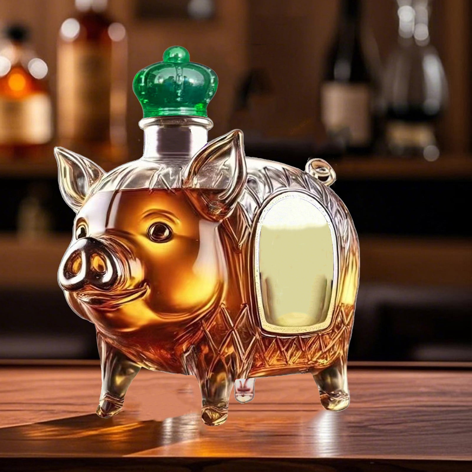 Darzheoy Pig Whiskey Bottle, Funny Pig Whiskey Bottle, 3D Pig Shape ...