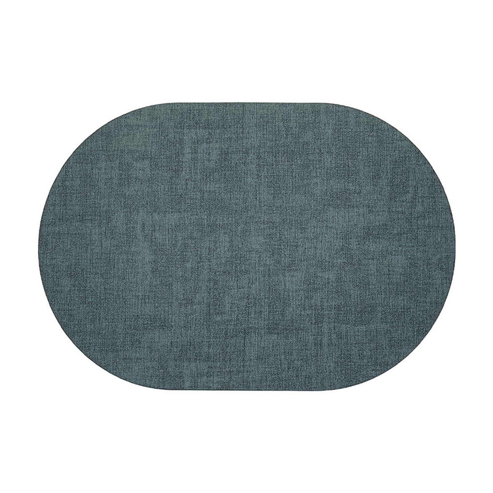 Darzheoy Placemats, Faux Leather Design Oval Placemats for Dining Table ...