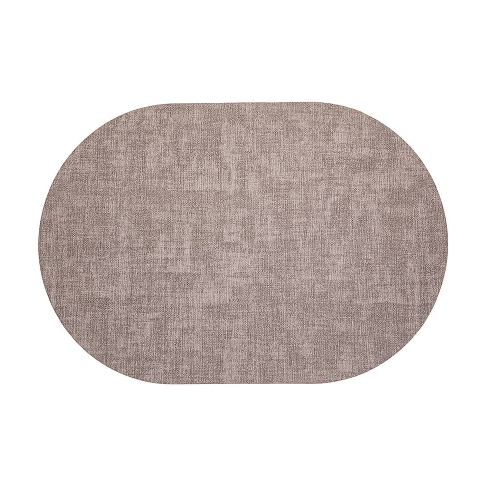 Darzheoy Placemats, Faux Leather Design Oval Placemats for Dining Table ...