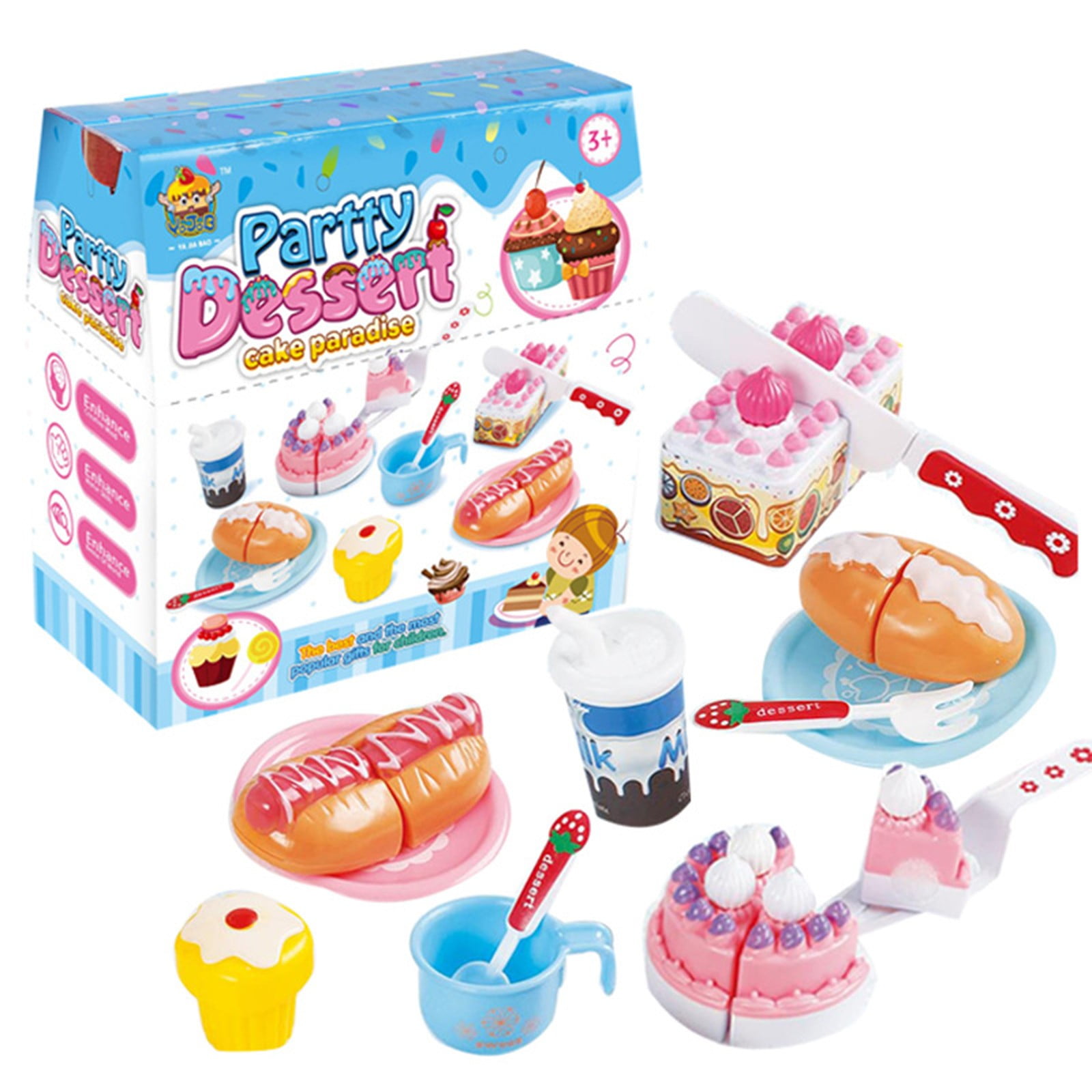 Darzheoy Play Food Toys, Kids Kitchen Accessories, Toy Food Set with ...
