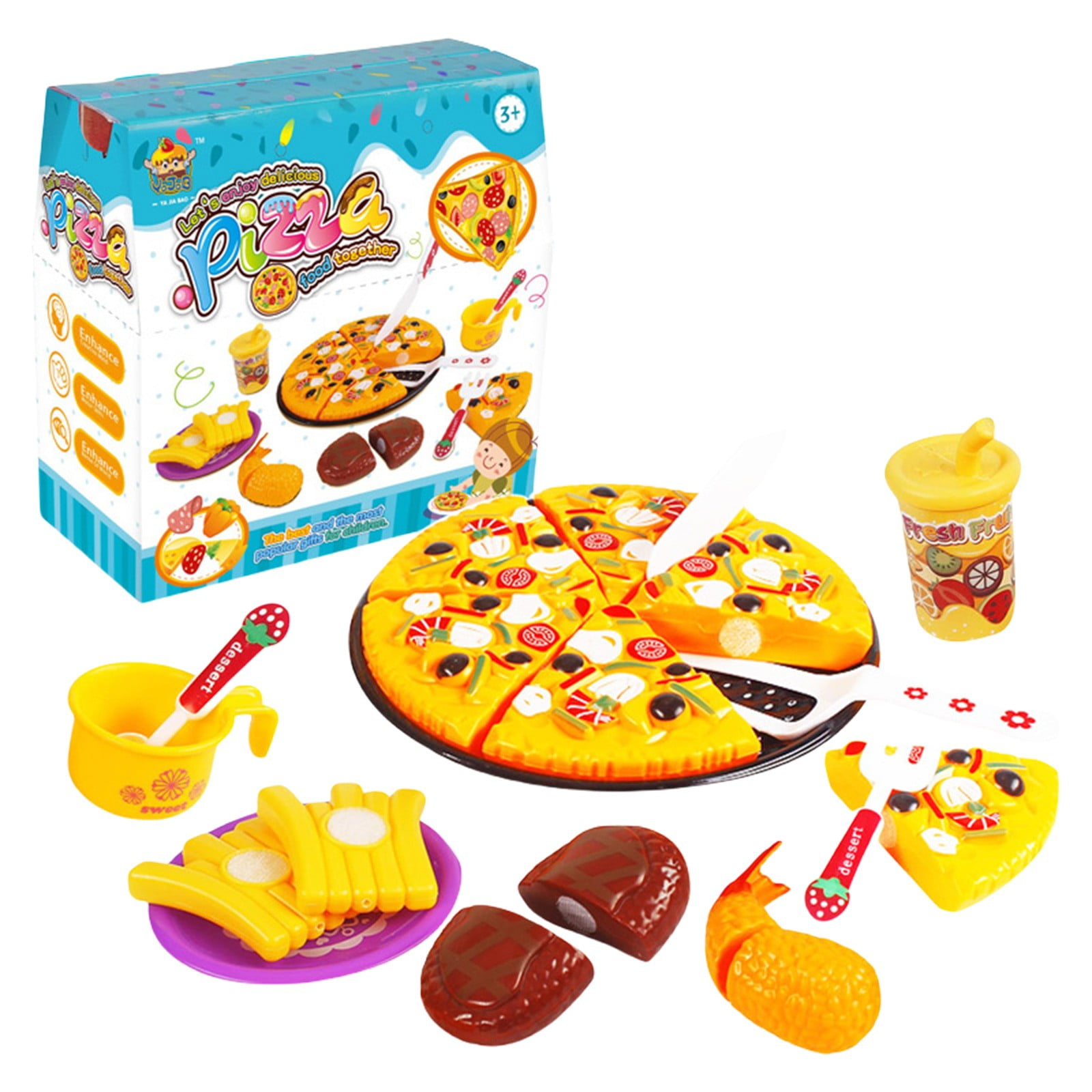 Darzheoy Play Food Toys, Kids Kitchen Accessories, Toy Food Set with ...
