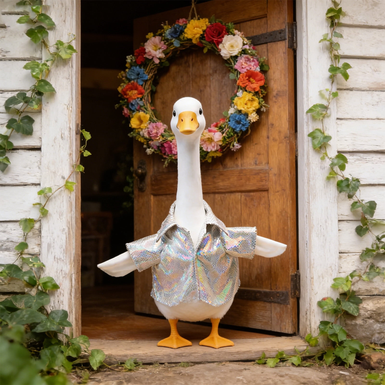 Darzheoy Porch Goose Outfit 23 inch Outdoor Decoration with Dress ...