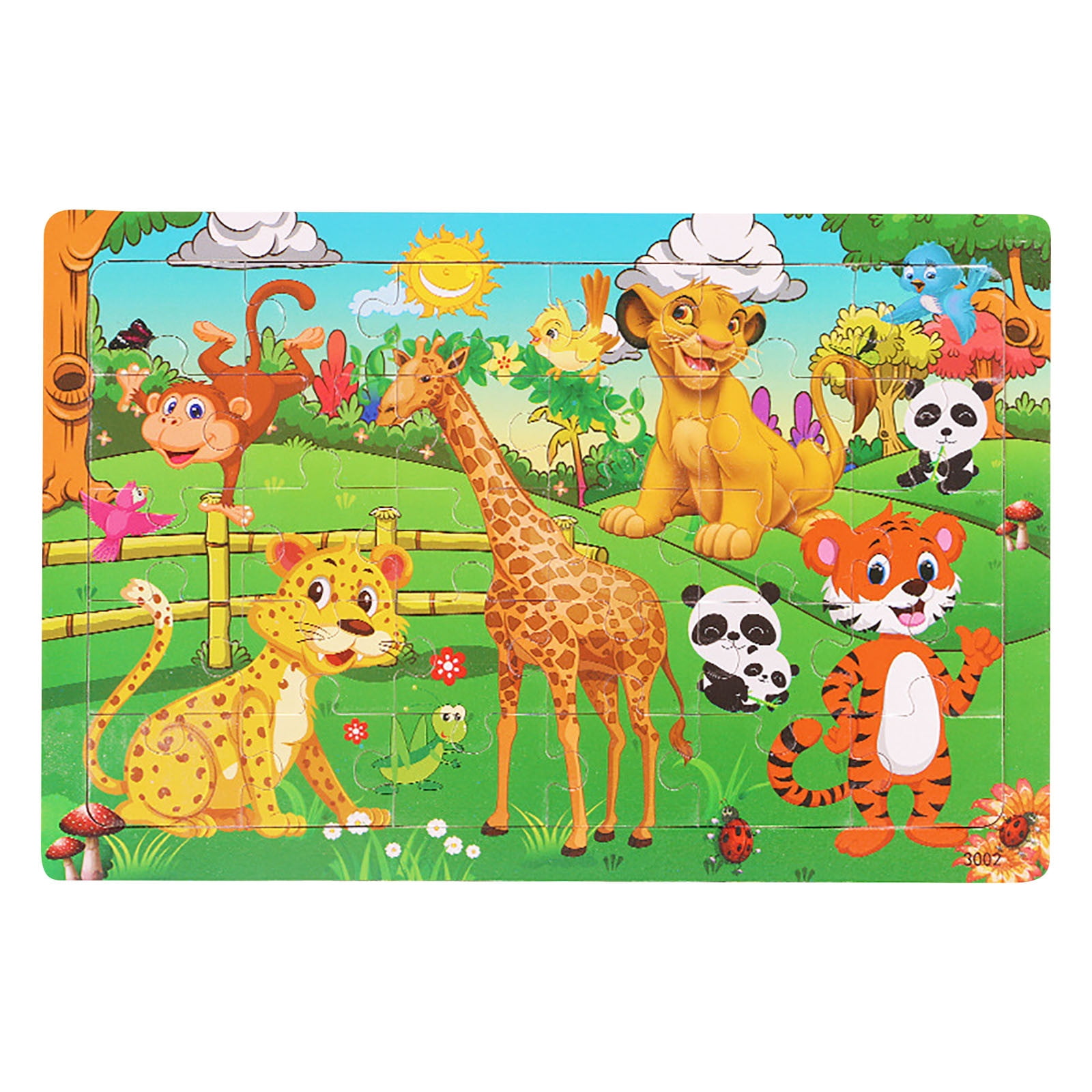 Darzheoy Puzzles for Kids Ages 3-5, 30 Piece Dinosaur Wooden Puzzles ...