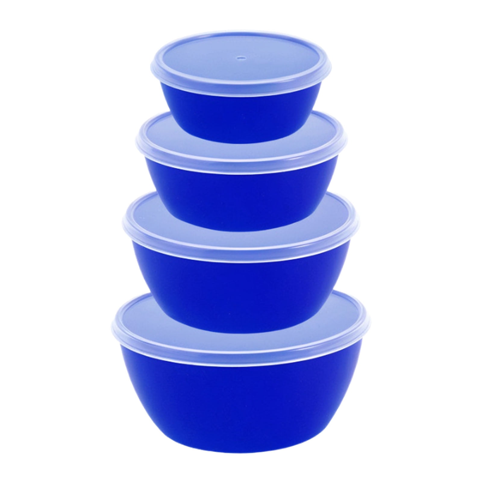 Darzheoy Set of 4 Plastic Prep Bowls with Lids，Microwave and Dishwasher ...