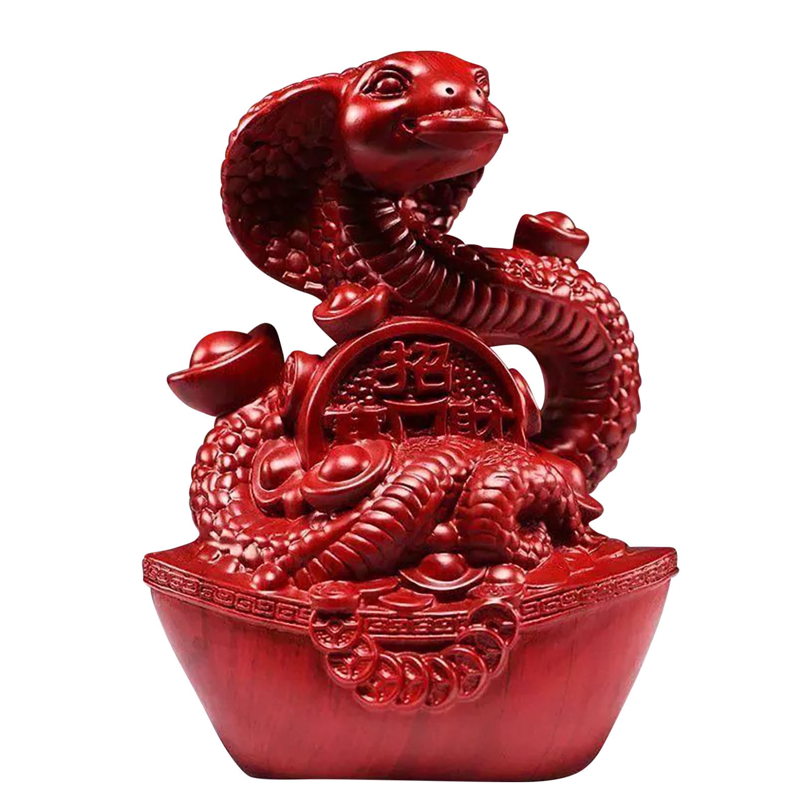 Darzheoy Snake Statue Small Wooden Chinese Feng Shui Snake Figurines ...
