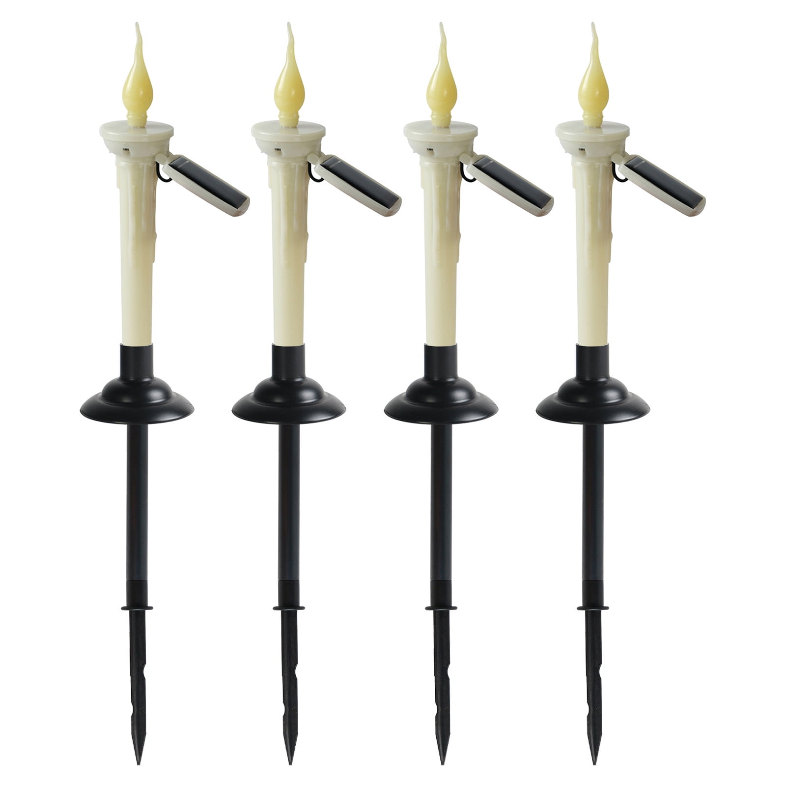 Darzheoy Solar Taper Candles Outdoor Waterproof, 4 Packs LED ...