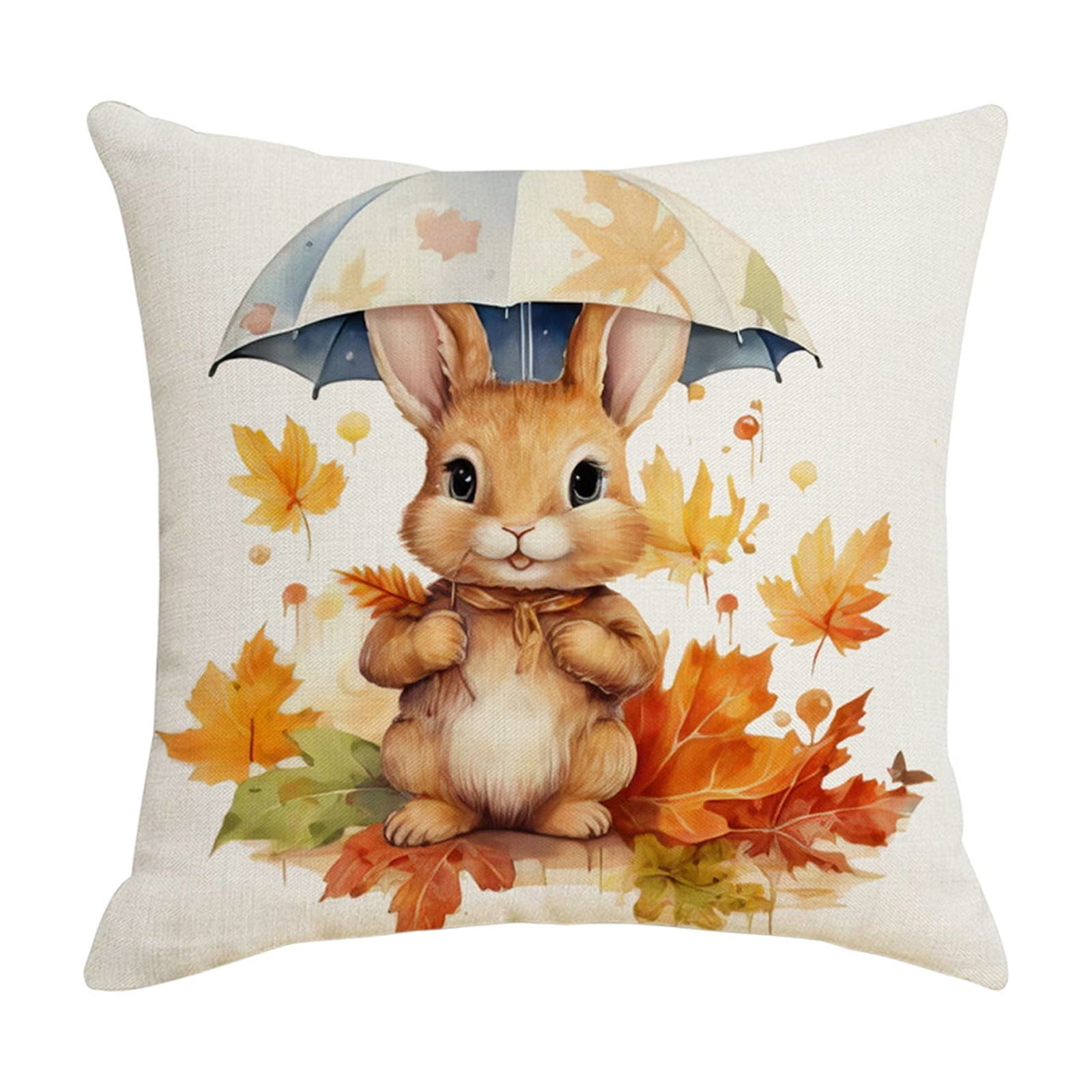 Darzheoy Spring Bunny Throw Pillow Covers 18x18 inch Rabbit Spring ...