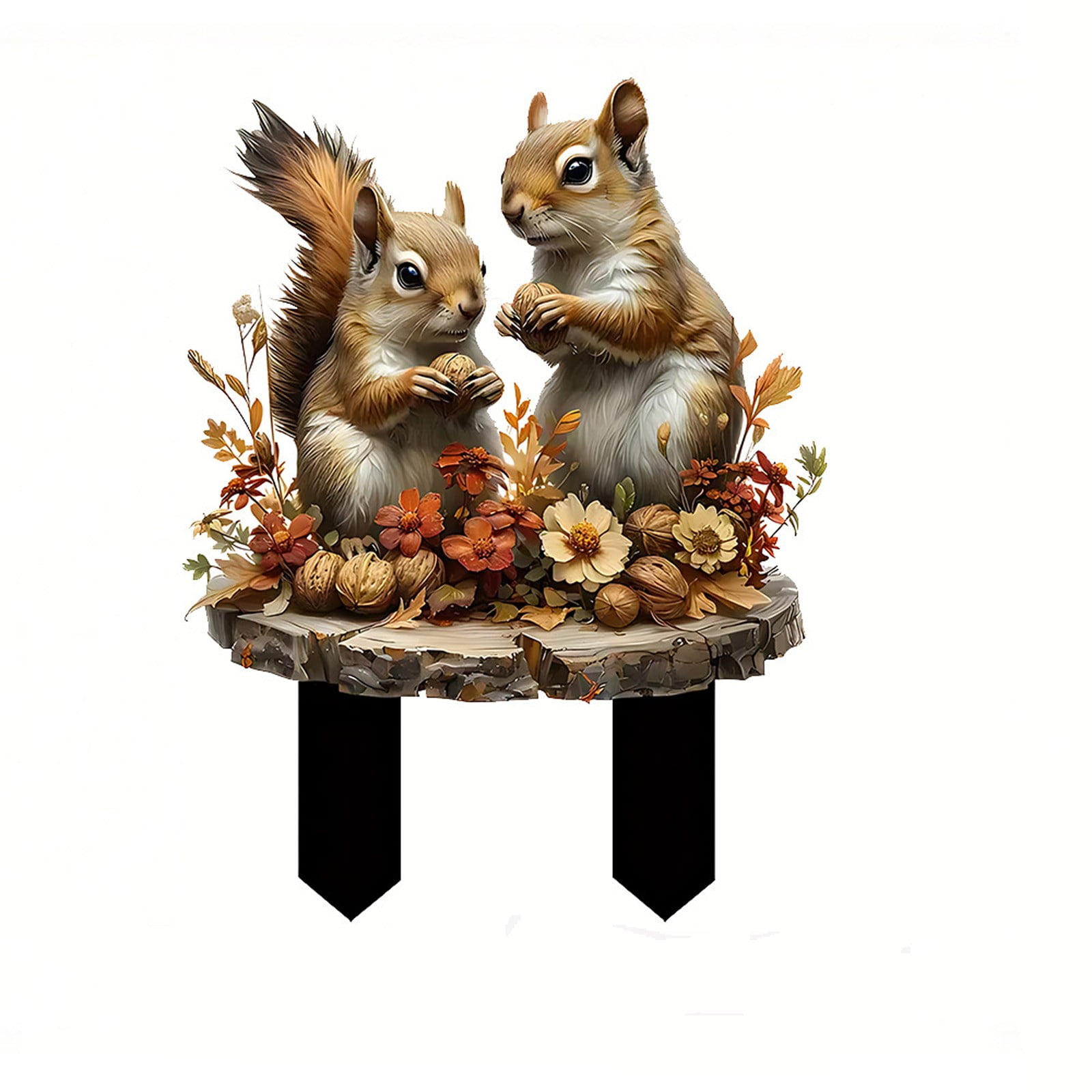Darzheoy Squirrel Garden Decor, Fall Squirrel Statue for Outside ...
