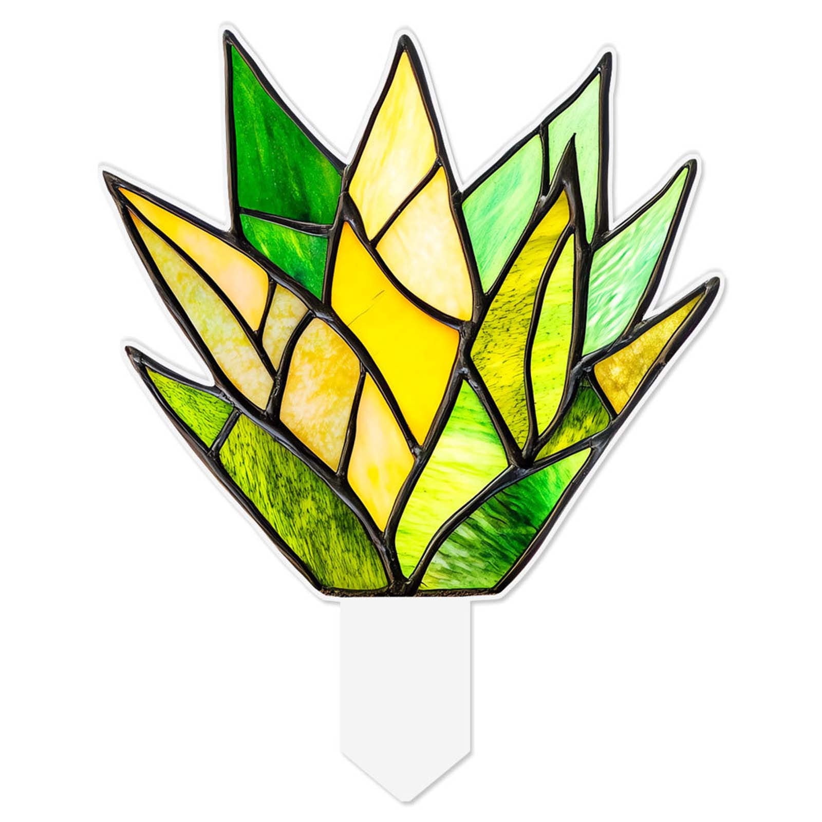 Darzheoy Stained Glass Succulent, Tequila Agave Aloe Potted Plant ...