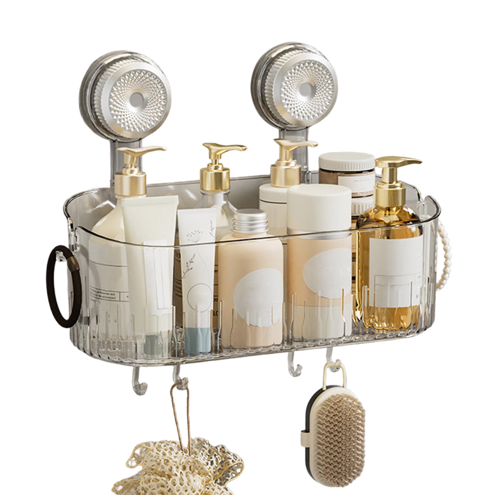 Darzheoy Suction Storage Box Bathroom Organizer, No Drill Wall Mounted ...