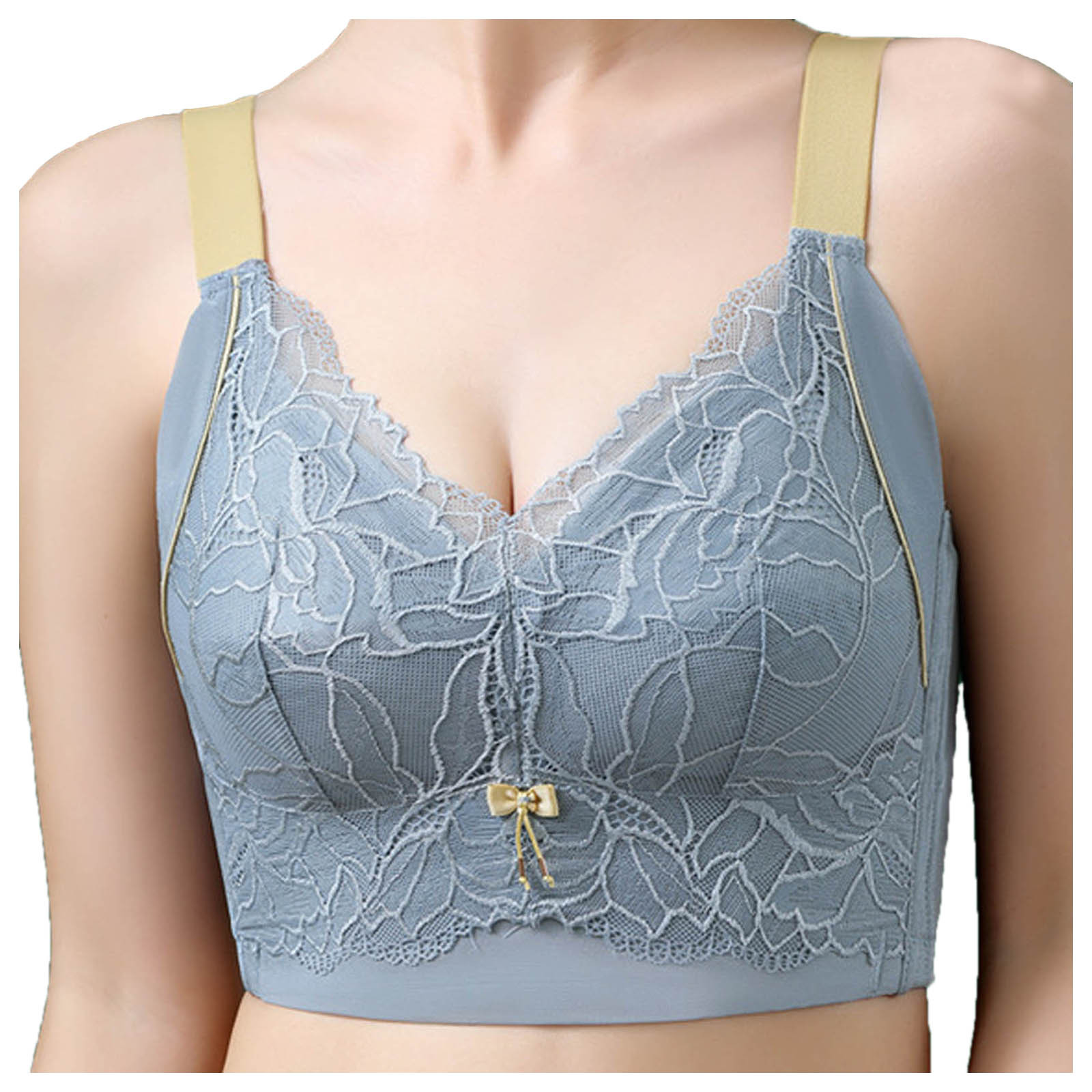 Darzheoy Thin And Sagging Gathered Without Sponge Large Size Bra Daily Bra Bras for Women 38/85B ...