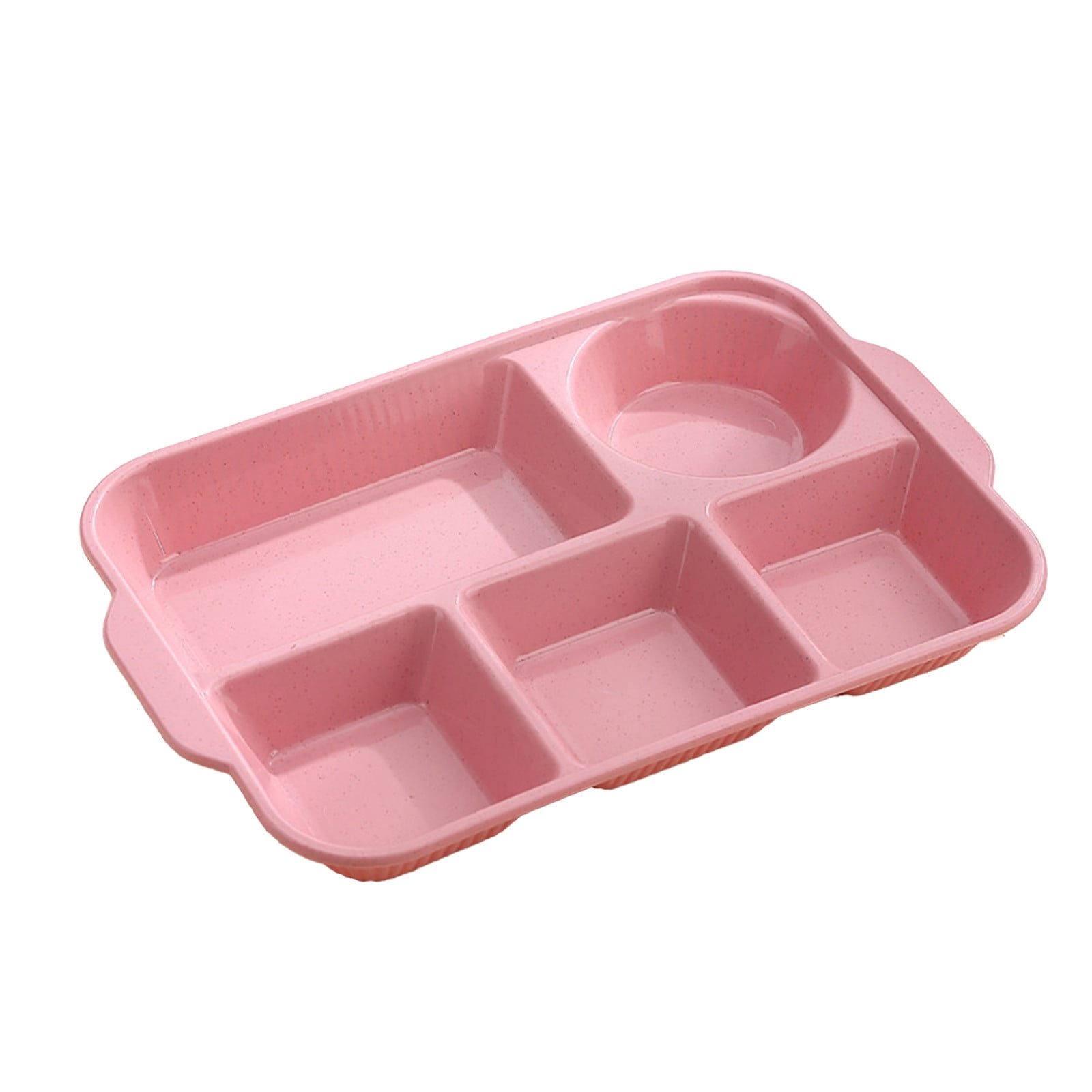 Darzheoy Unbreakable Divided Plates, 5-Compartment Wheat Straw Tray ...