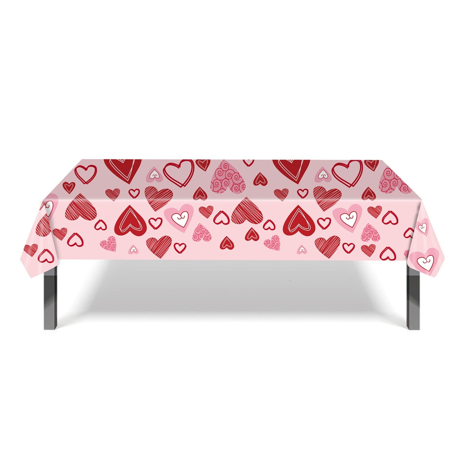 Darzheoy Valentines Day Tablecloth, 54 x 108 Inch Plastic Table Cover ...