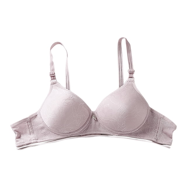 Darzheoy Wire-Free Bra for Women Printing Gathered Together Daily Bra ...