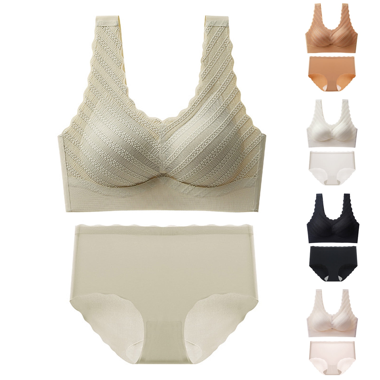 Darzheoy Women's Bra Seamless Large Size Backing Sling Traceless Sexy ...